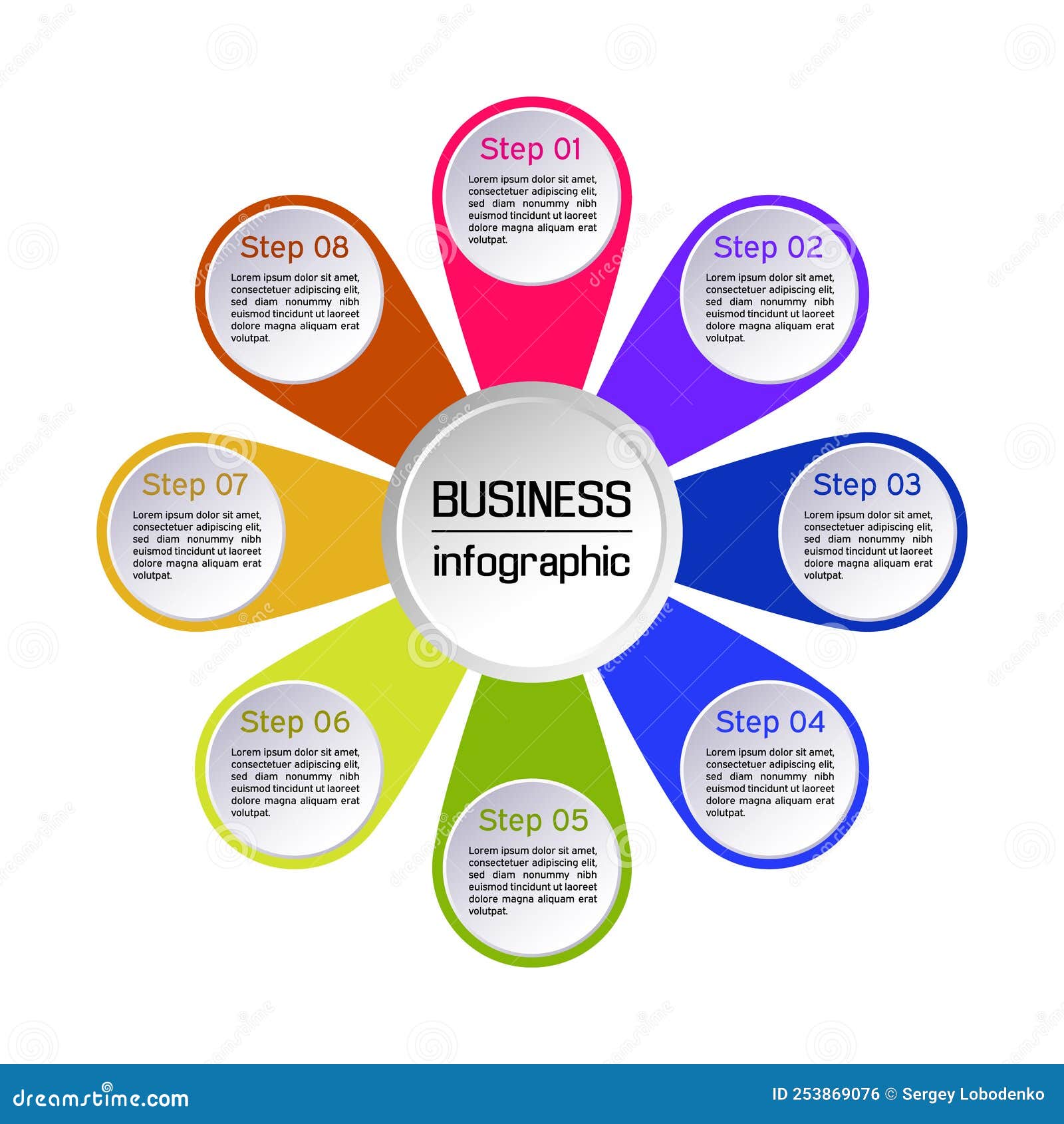 Vector Circle Infographic. Business Diagrams, Presentations and Charts ...