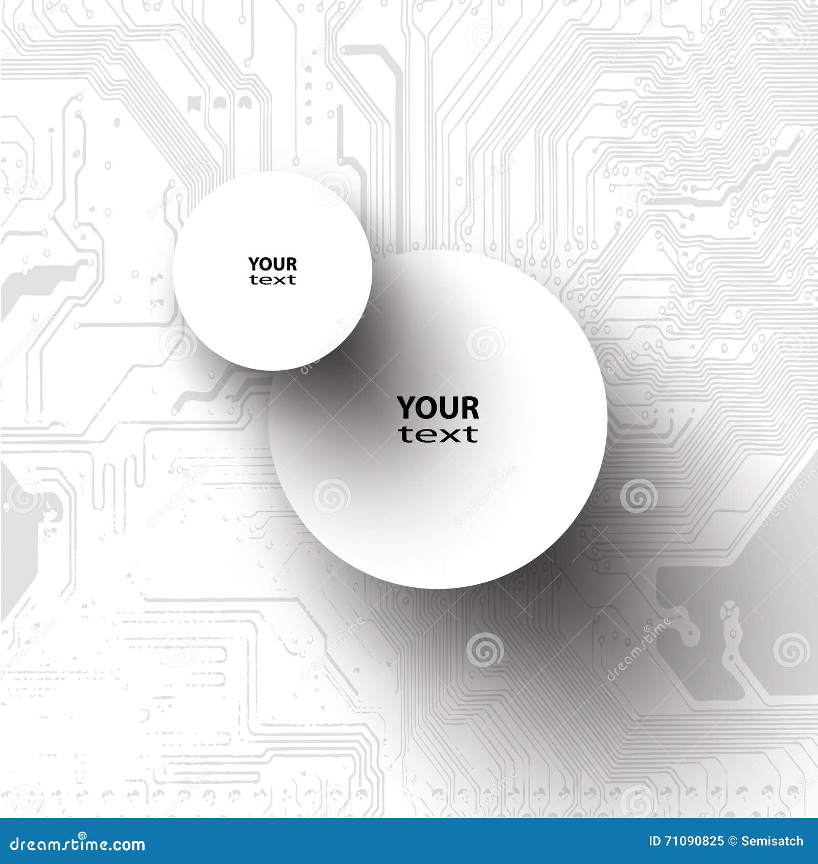 Vector Circle Infographic Microchip Concept Stock Illustration ...