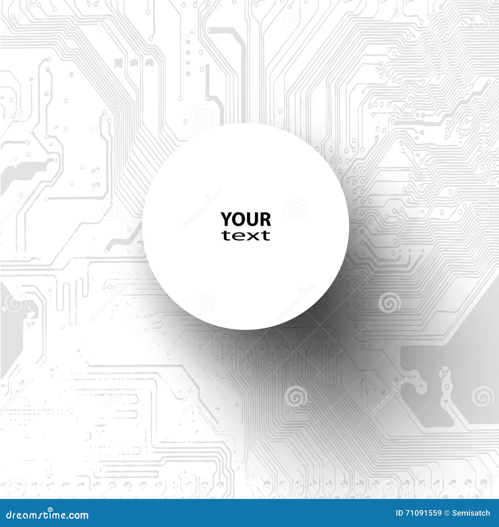 Vector Circle Infographic Microchip Concept Stock Illustration ...