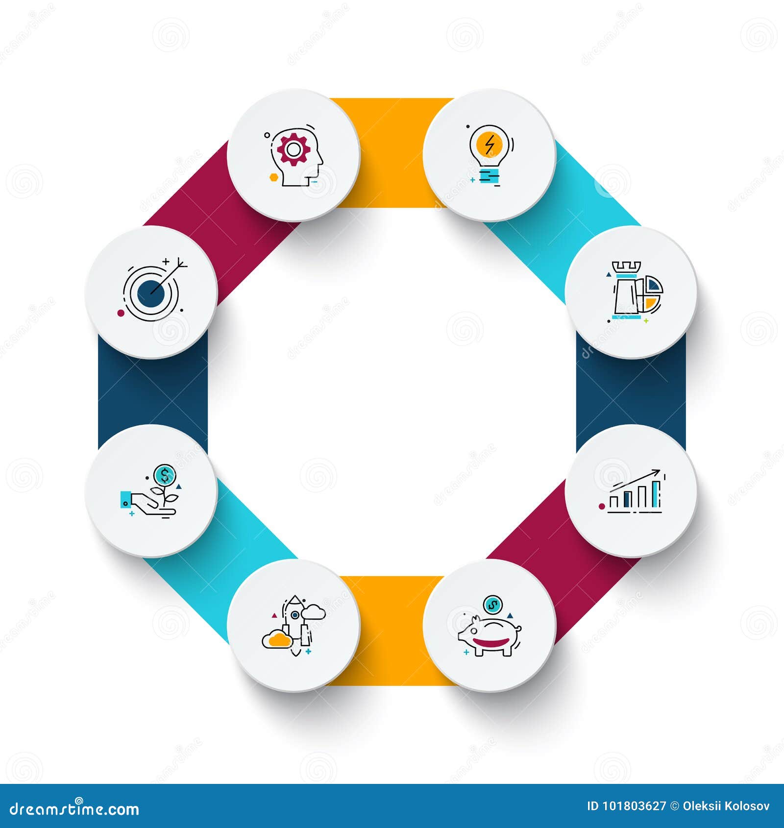Vector Octagon Infographic. Royalty-Free Stock Image | CartoonDealer ...