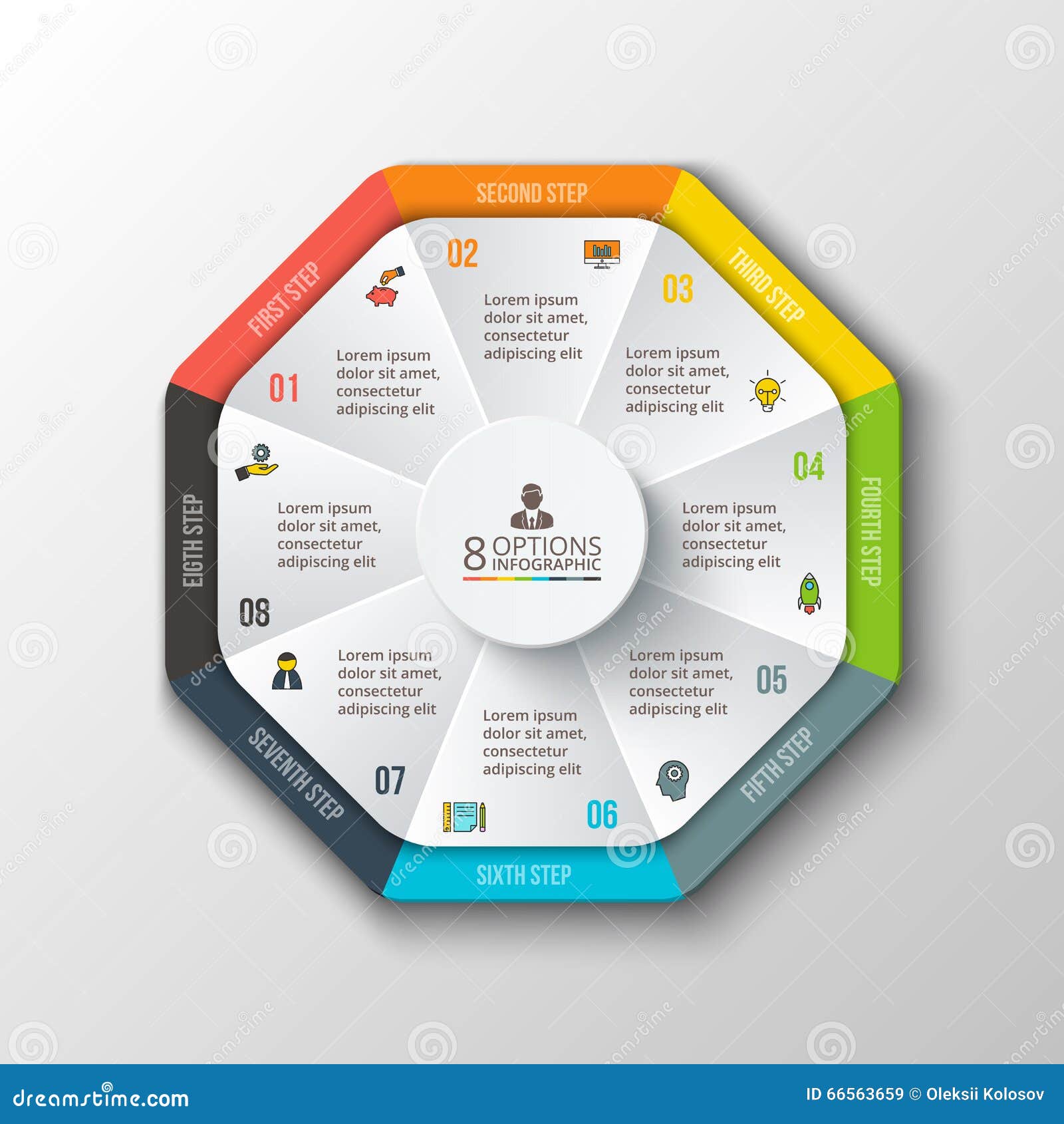 Vector circle infographic. stock vector. Illustration of diagram - 66563659