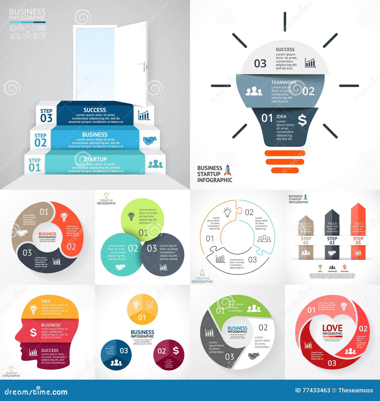 Vector Circle Infographic Set. Business Diagrams, Arrows Graphs ...