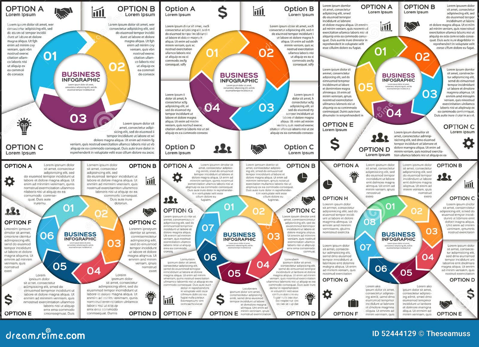 Vector Circle Infographic. Template for Cycle Stock Vector ...