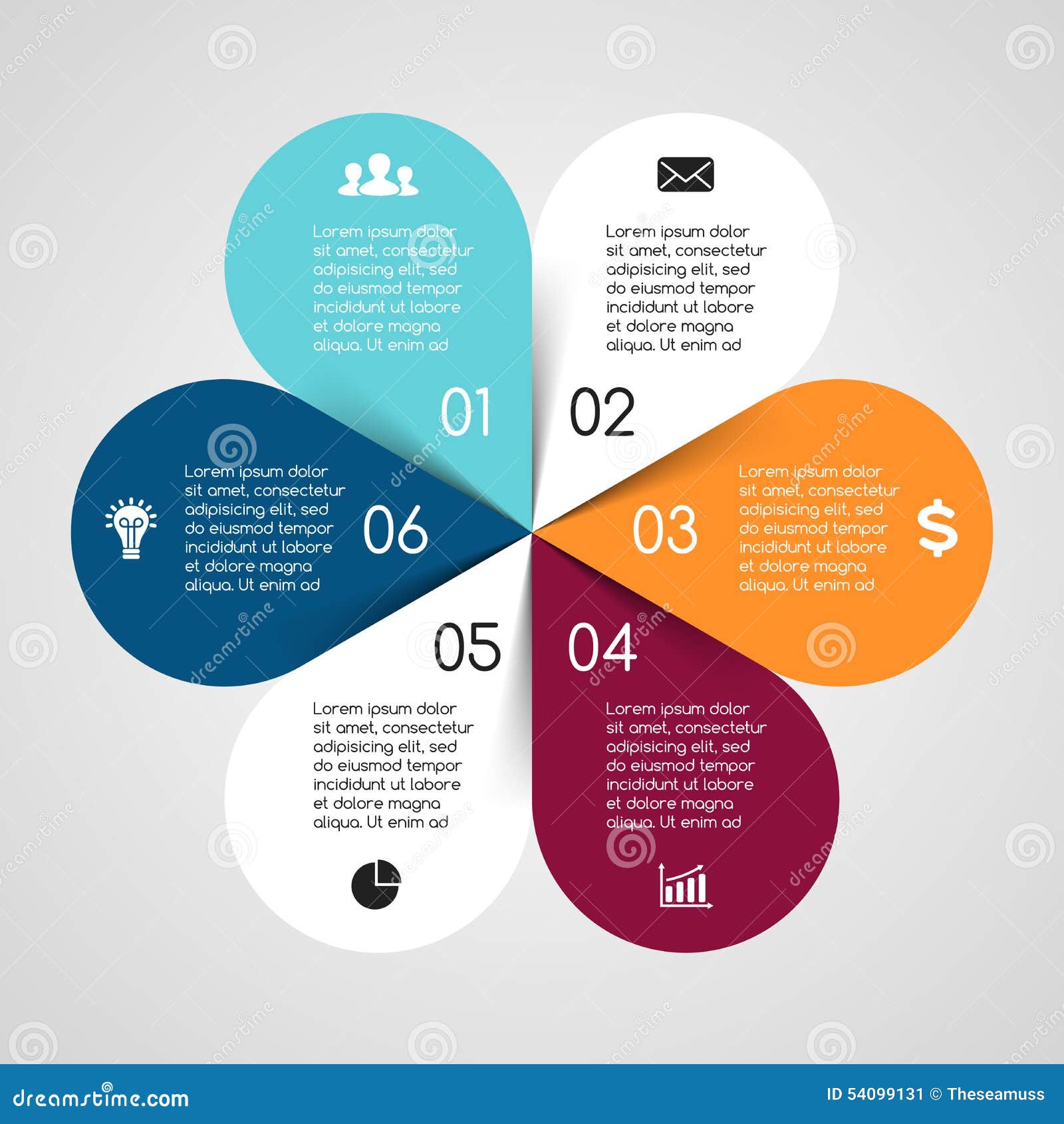 Vector Circle Infographic. Template for Cycle Stock Vector ...