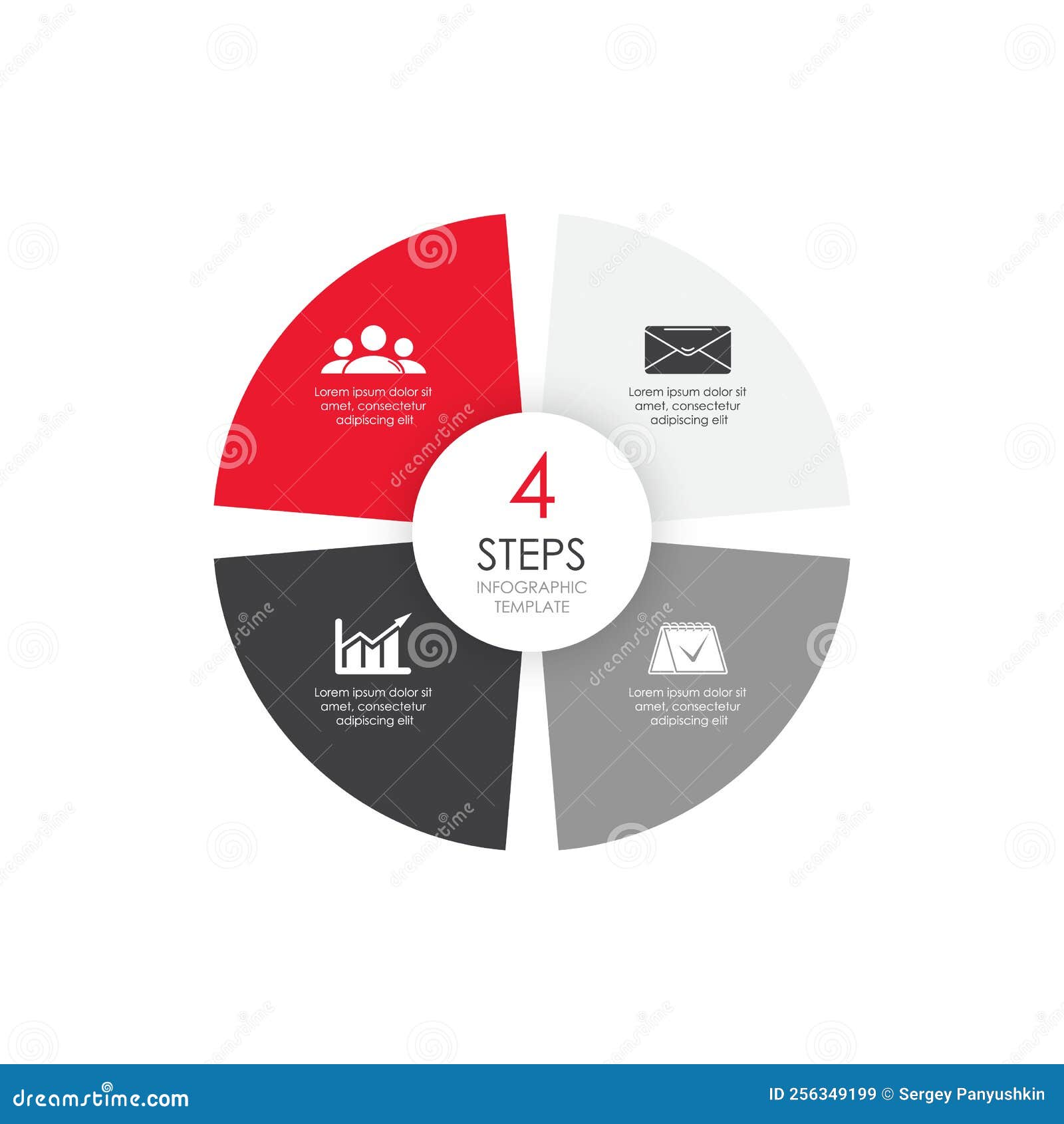 Vector Circle Infographic Template for Round Diagram, Graph and Web ...