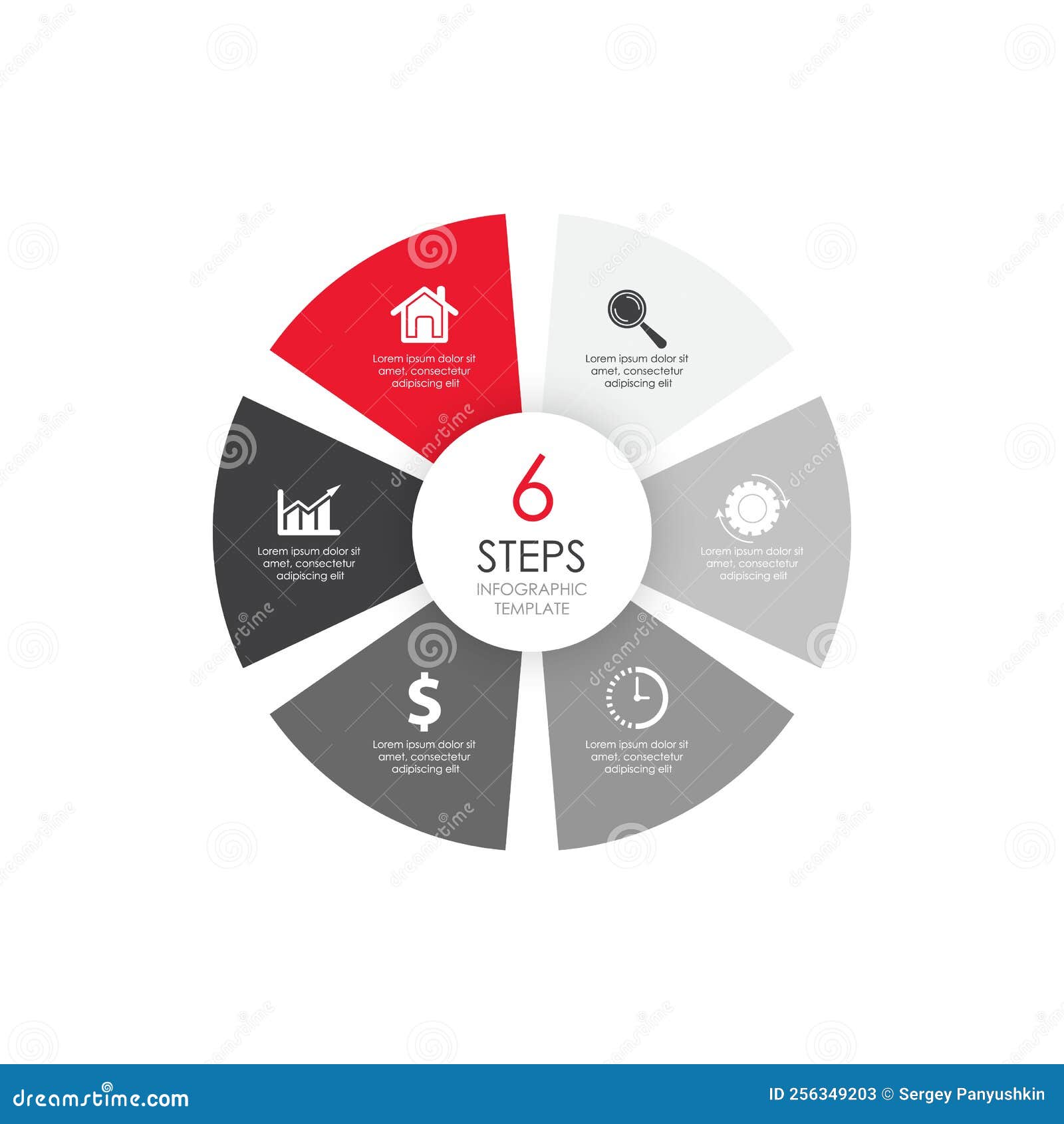 Vector Circle Infographic Template for Round Diagram, Graph and Web ...