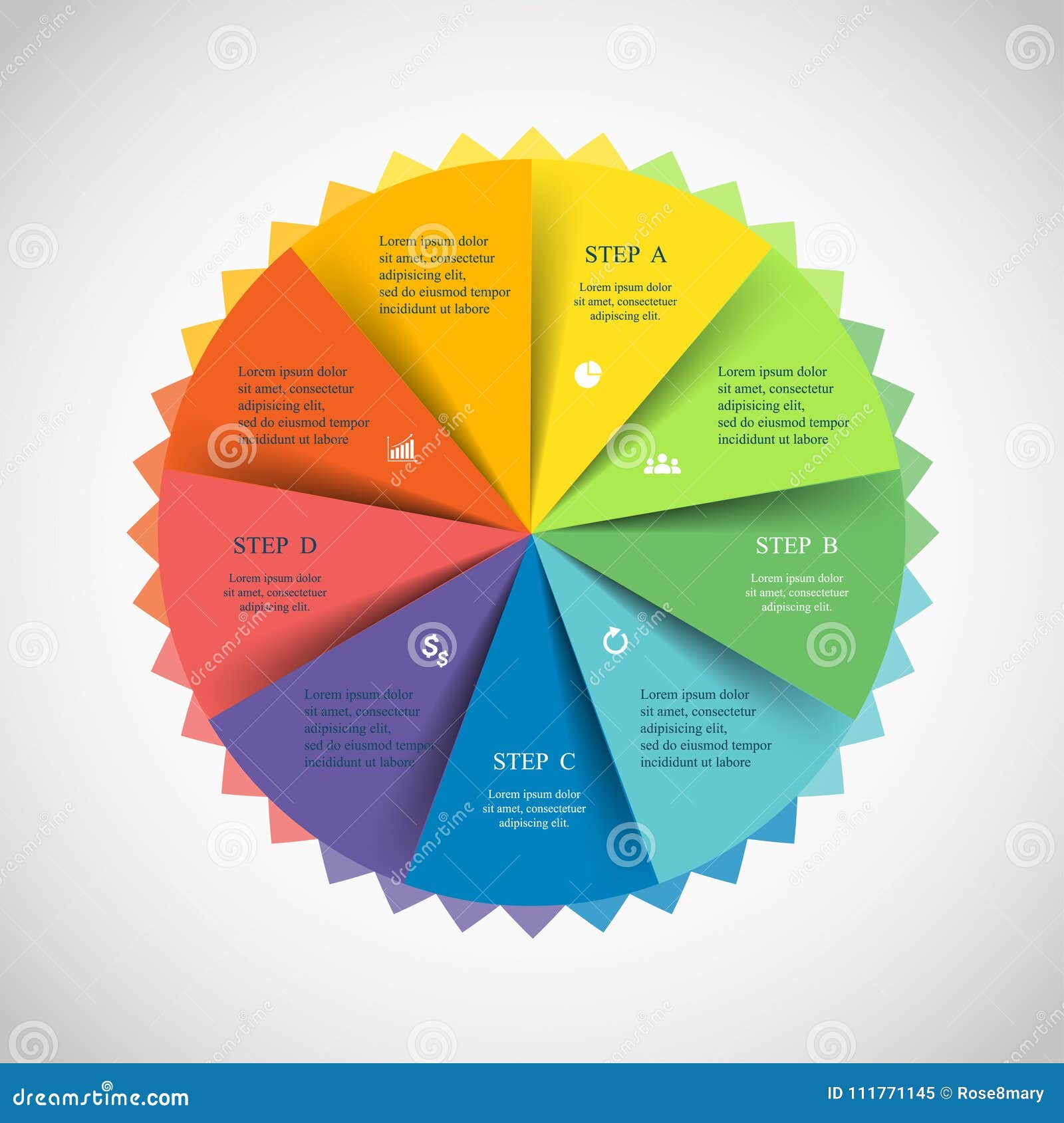 Vector circle infographic stock vector. Illustration of card - 111771145