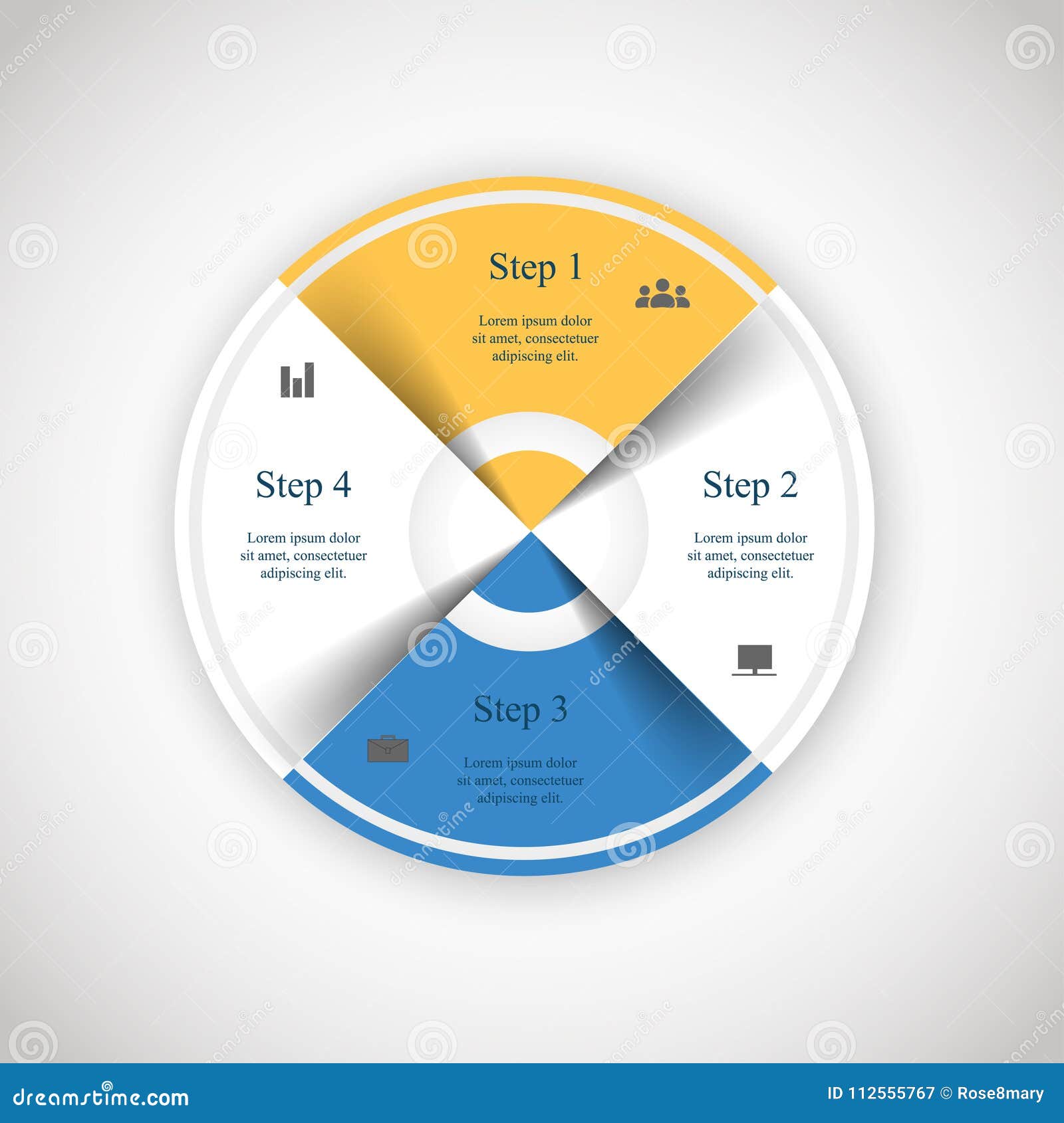 Vector circle infographic stock vector. Illustration of hierarchy ...