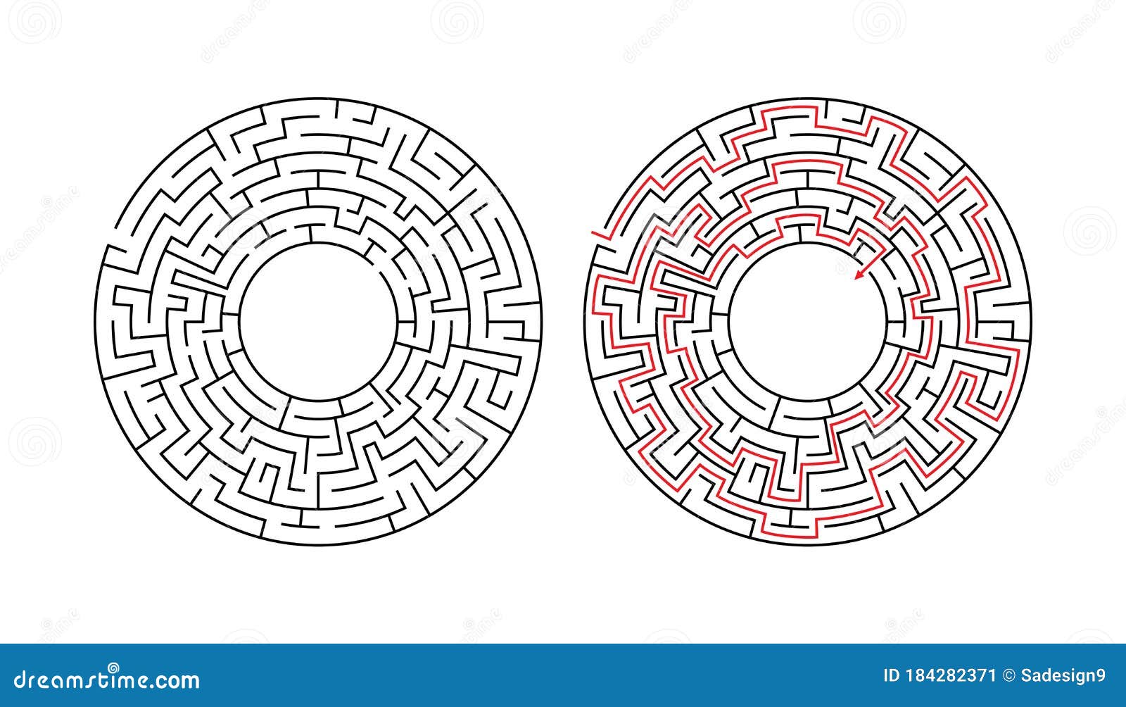 Circle Isolated Labyrinth Stock Illustrations – 3,190 Circle Isolated ...