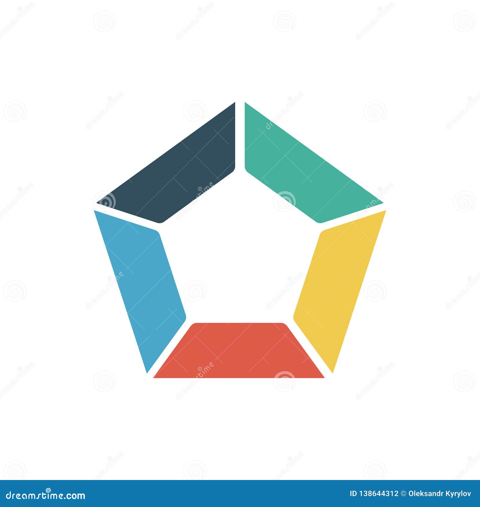 Vector Circle Pentagon Element for Infographic. Template for Cycling ... Vector Circle Pentagon Element for Infographic. Template for Cycling ...