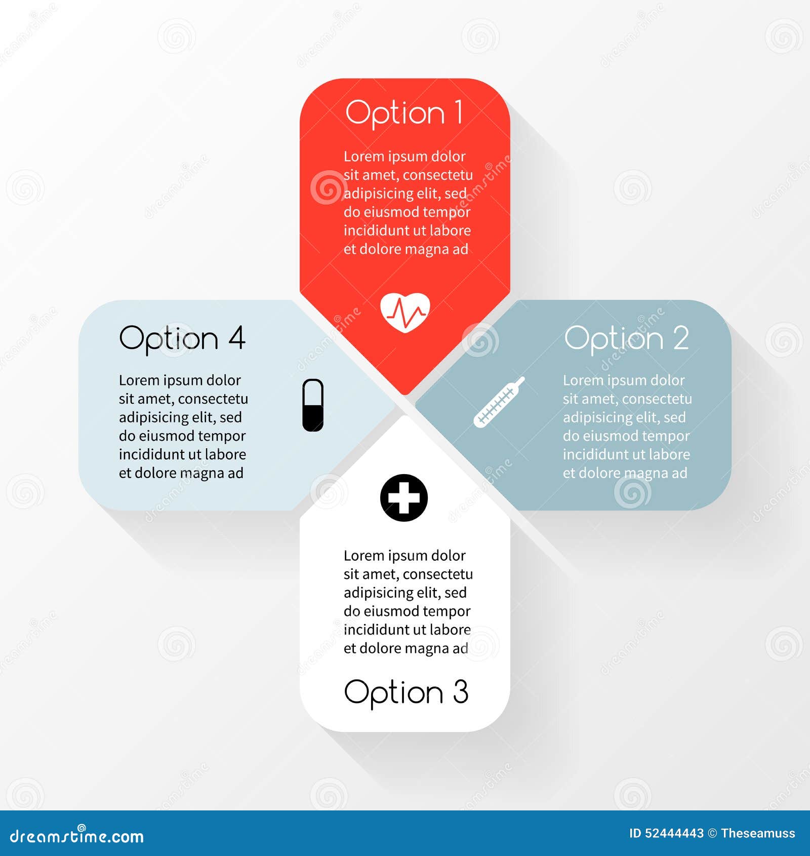 Vector Circle Plus Sign Infographic. Template for Stock Vector ...