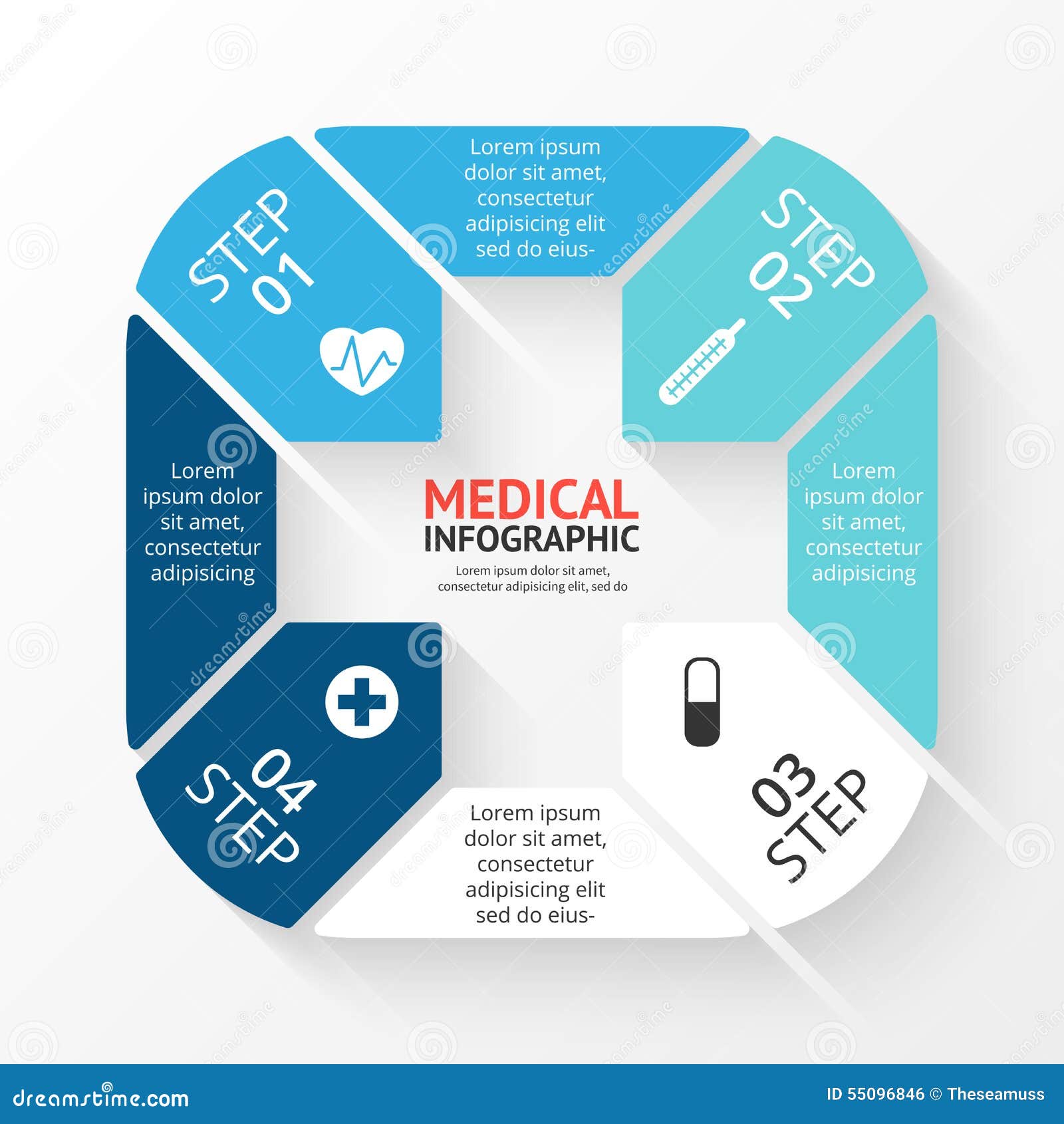 Vector Circle Plus Sign Infographic. Template for Stock Vector ...