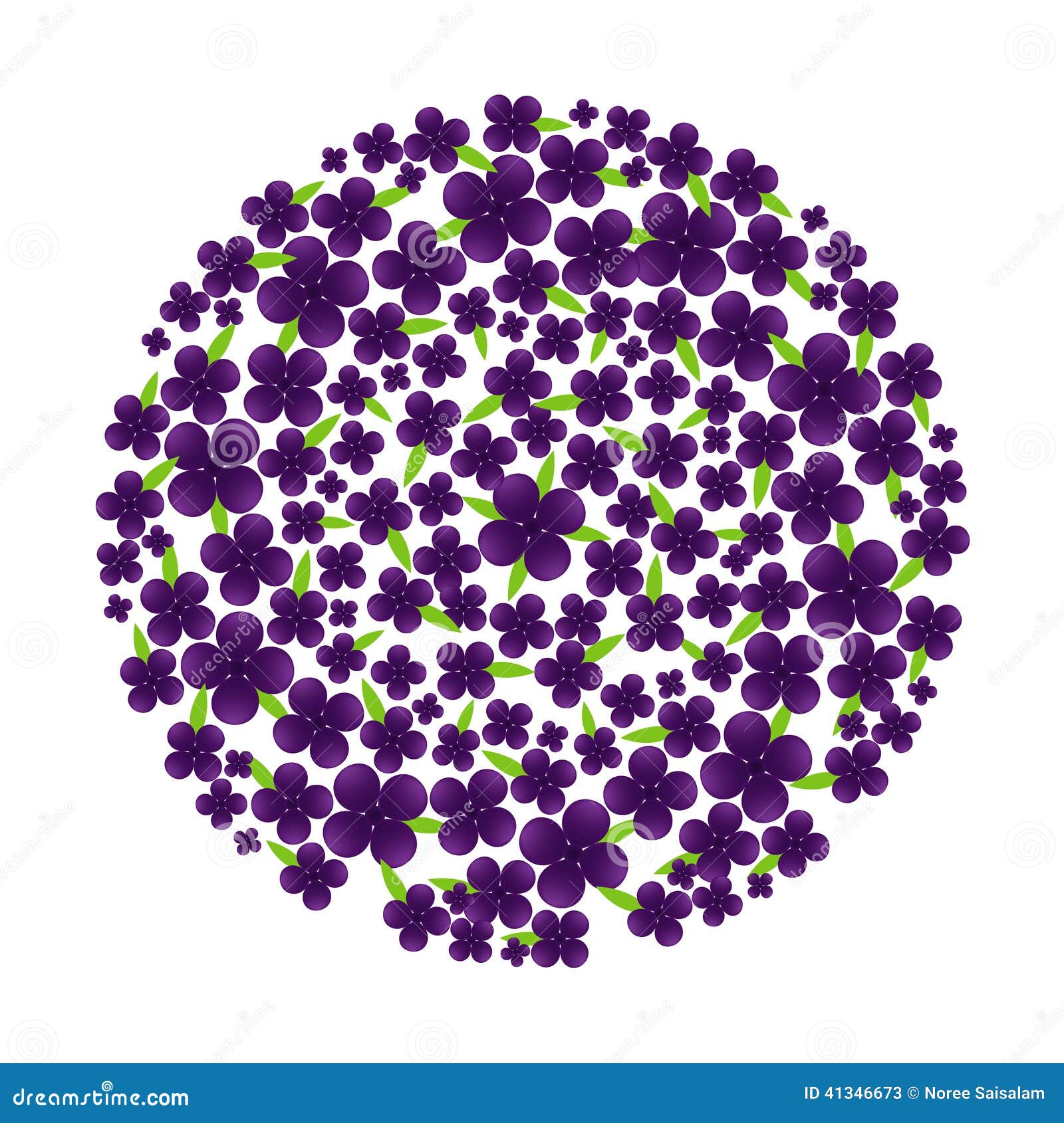 Vector of Circle Purple Flower Stock Vector - Illustration of chinese ...