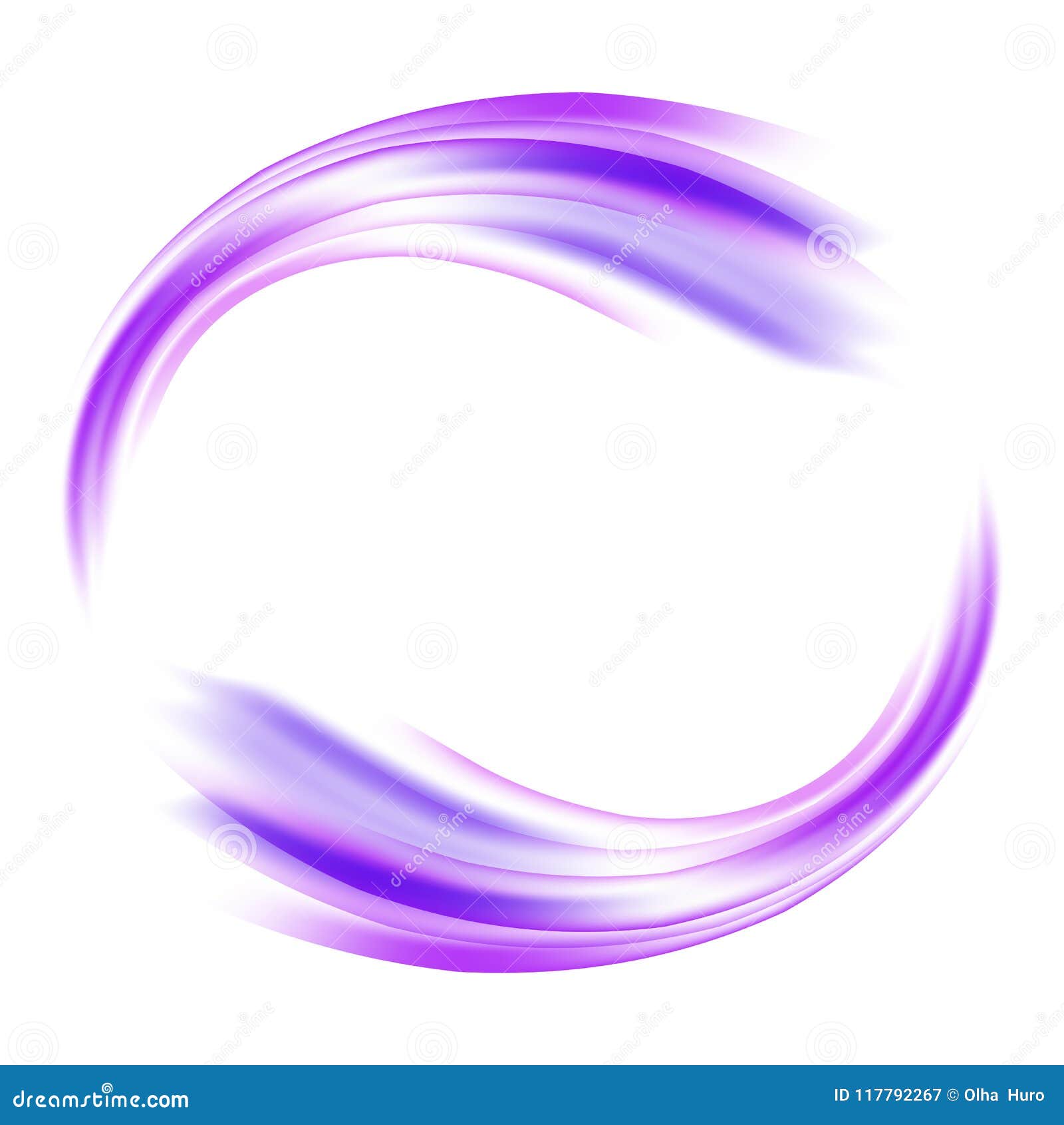 Vector Circle of Purple Waves. Abstract Background Stock Vector ...