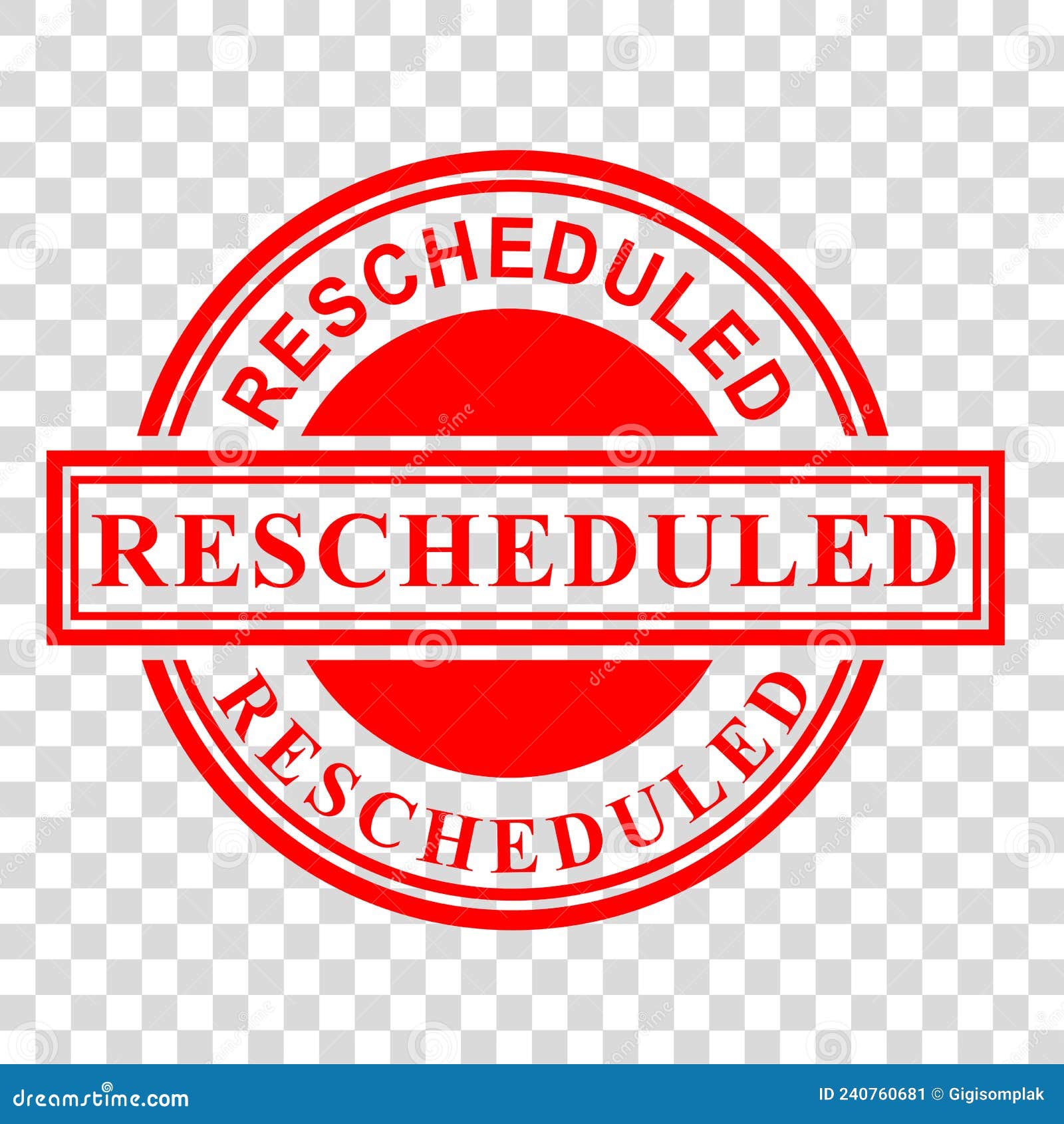 Rescheduled Seal Label Sign Black Stamp On White Royalty-Free Stock ...