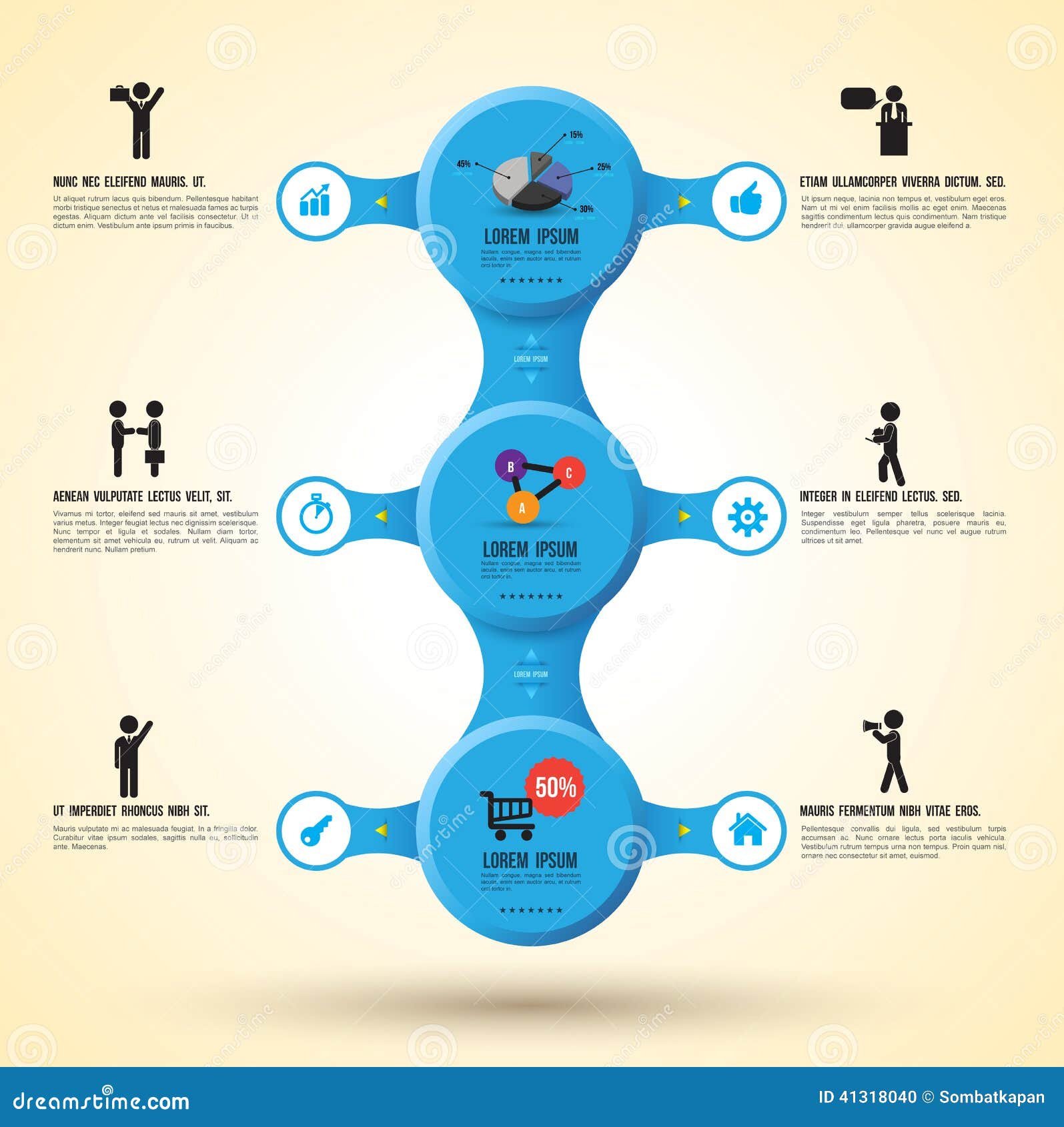 Vector Circle Relationship Business Concepts with Stock Vector ...