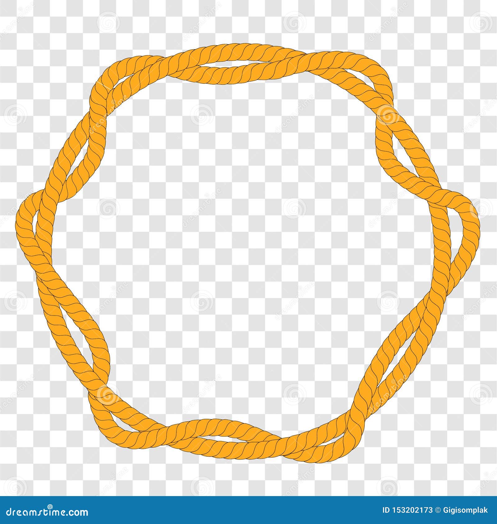 Simple Vector, Circle Shape, from 2 Brown Rope, at Transparent Effect ...