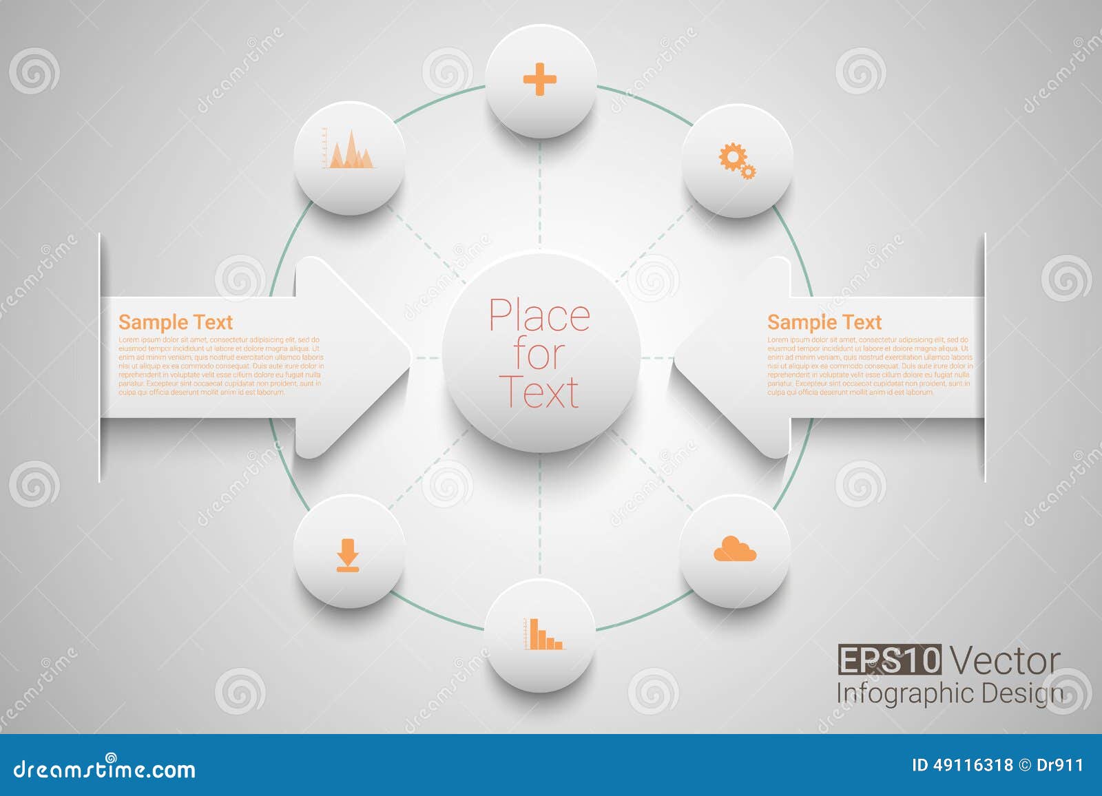 Vector circle timeline stock vector. Illustration of advertising - 49116318