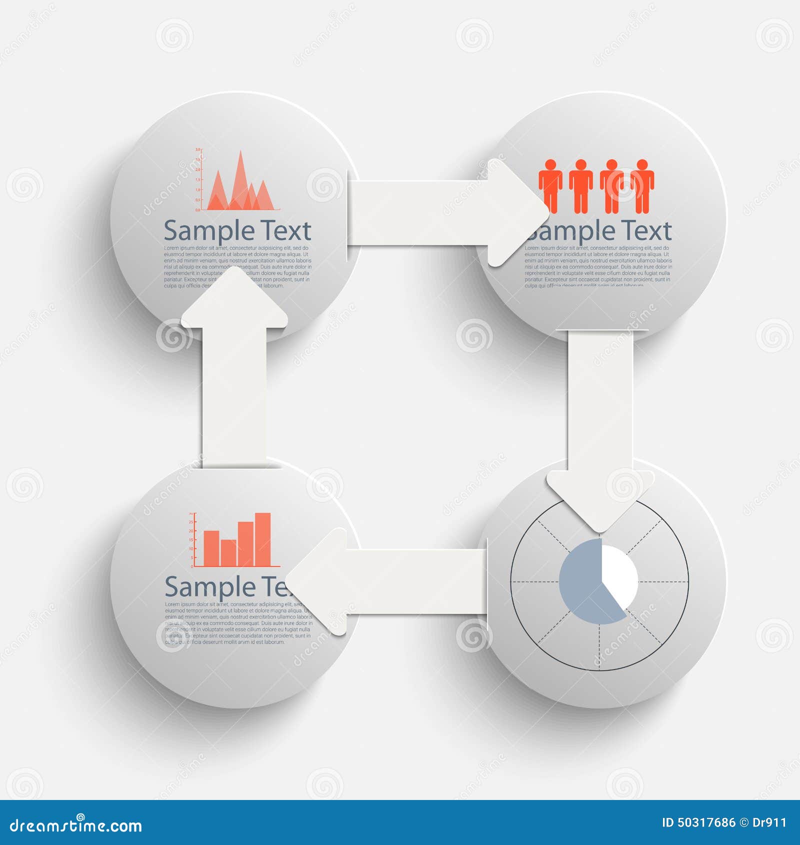 Vector circle timeline stock vector. Illustration of abstract - 50317686