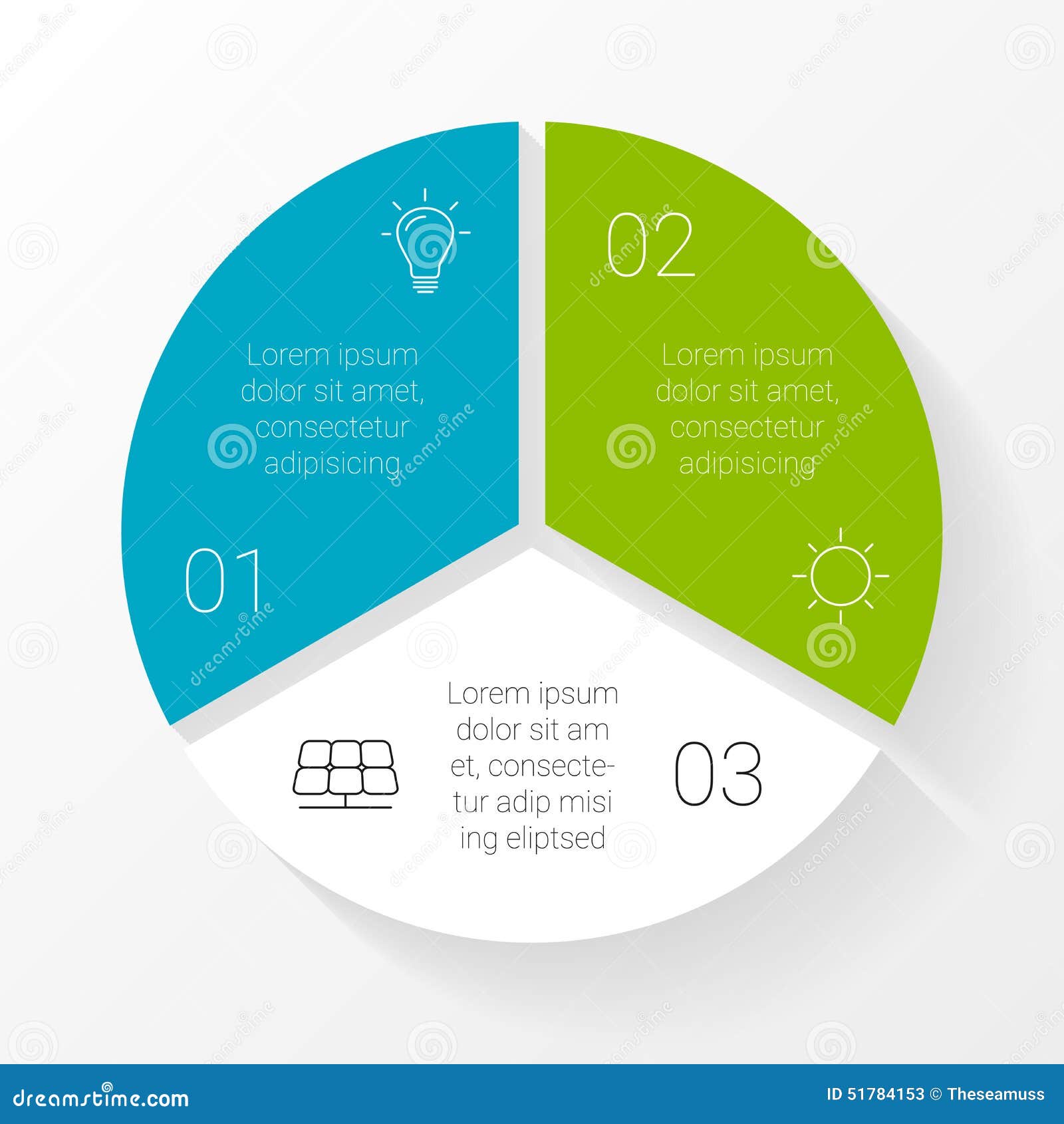 Vector Circle Triangle Infographic. Template for Stock Vector ...