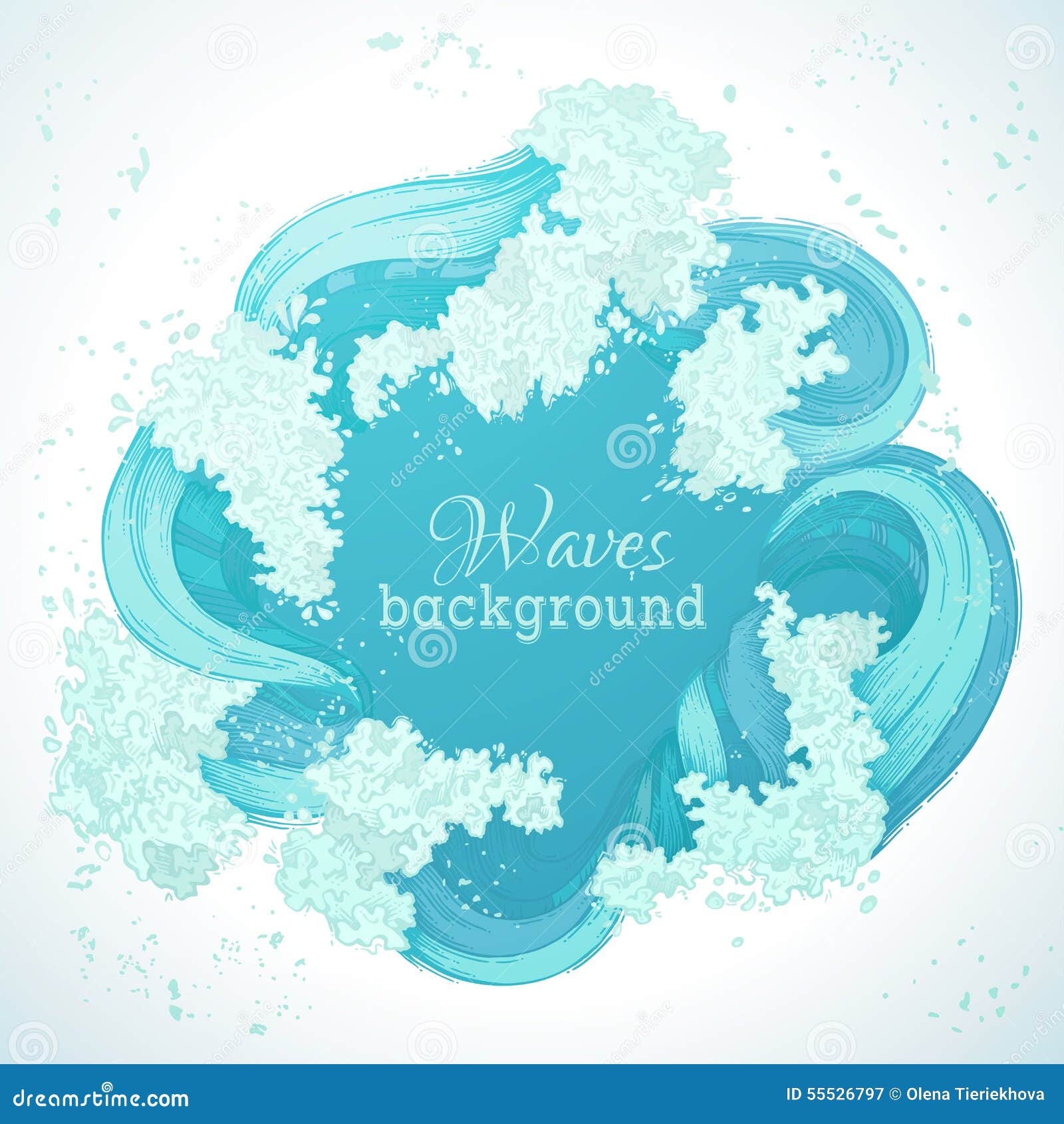 Vector circle waves frame. stock illustration. Illustration of drop ...