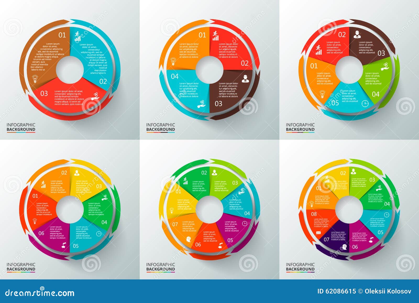 Vector Arrows Infographic In Various Figures. Template For Diagram ...