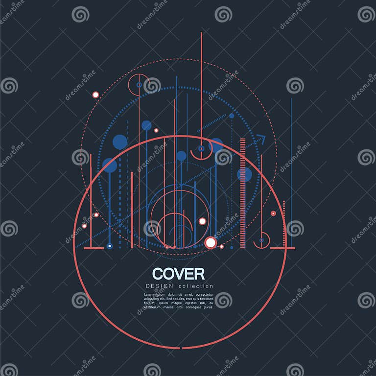 Vector Circles Design Connection. Graphic Abstract Technology Background. Lines Connect Pattern ...