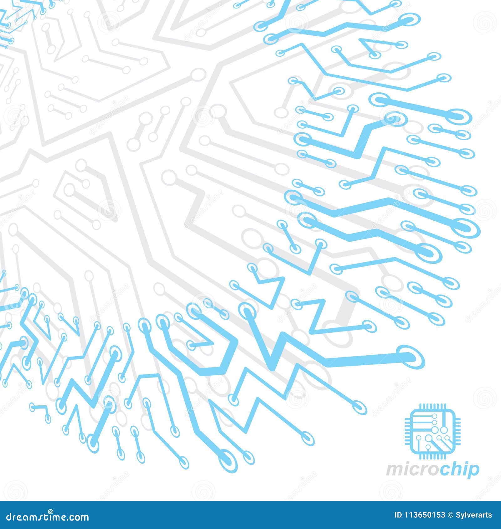 Vector Circuit Board, Digital Technologies Abstraction. Computer Stock Vector - Illustration of ...