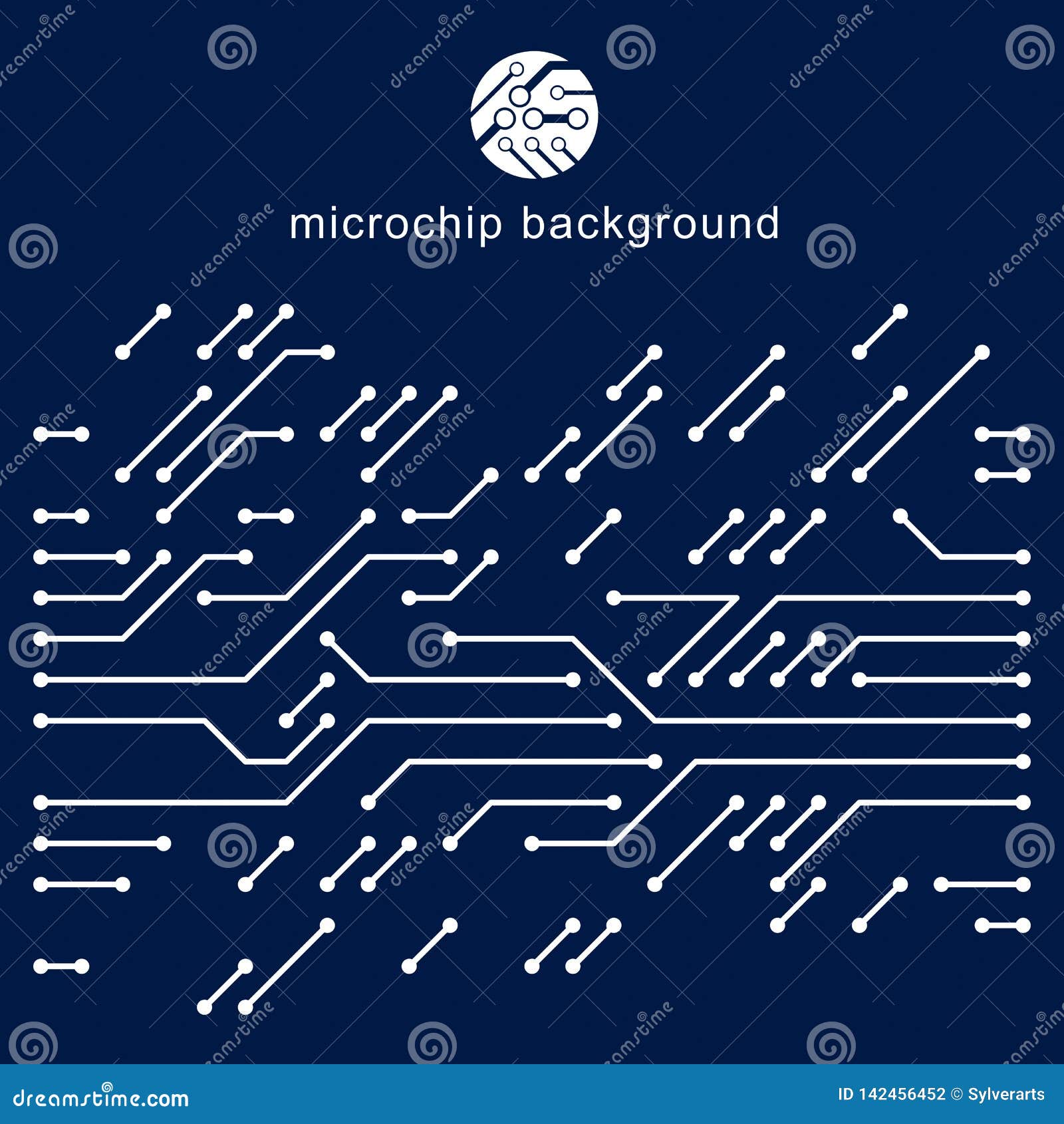 Vector Circuit Board, Digital Technologies Abstraction. Computer Microprocessor Scheme ...