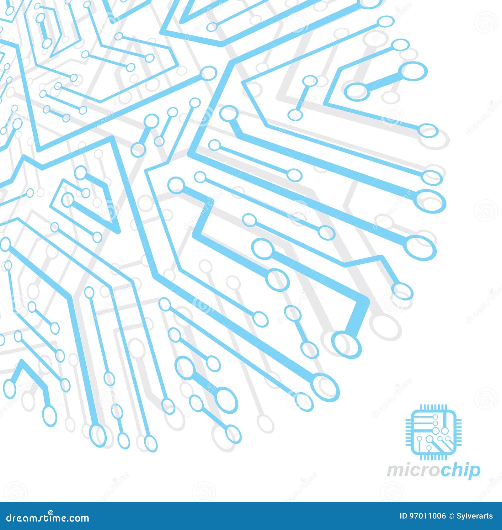 Vector Circuit Board, Digital Technologies Abstraction. Computer Stock Vector - Illustration of ...
