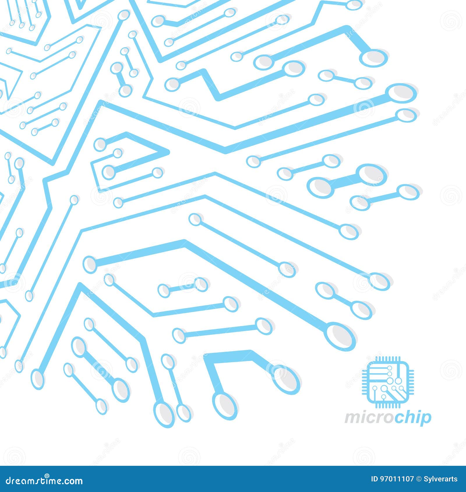Vector Circuit Board, Digital Technologies Abstraction. Computer Stock Vector - Illustration of ...
