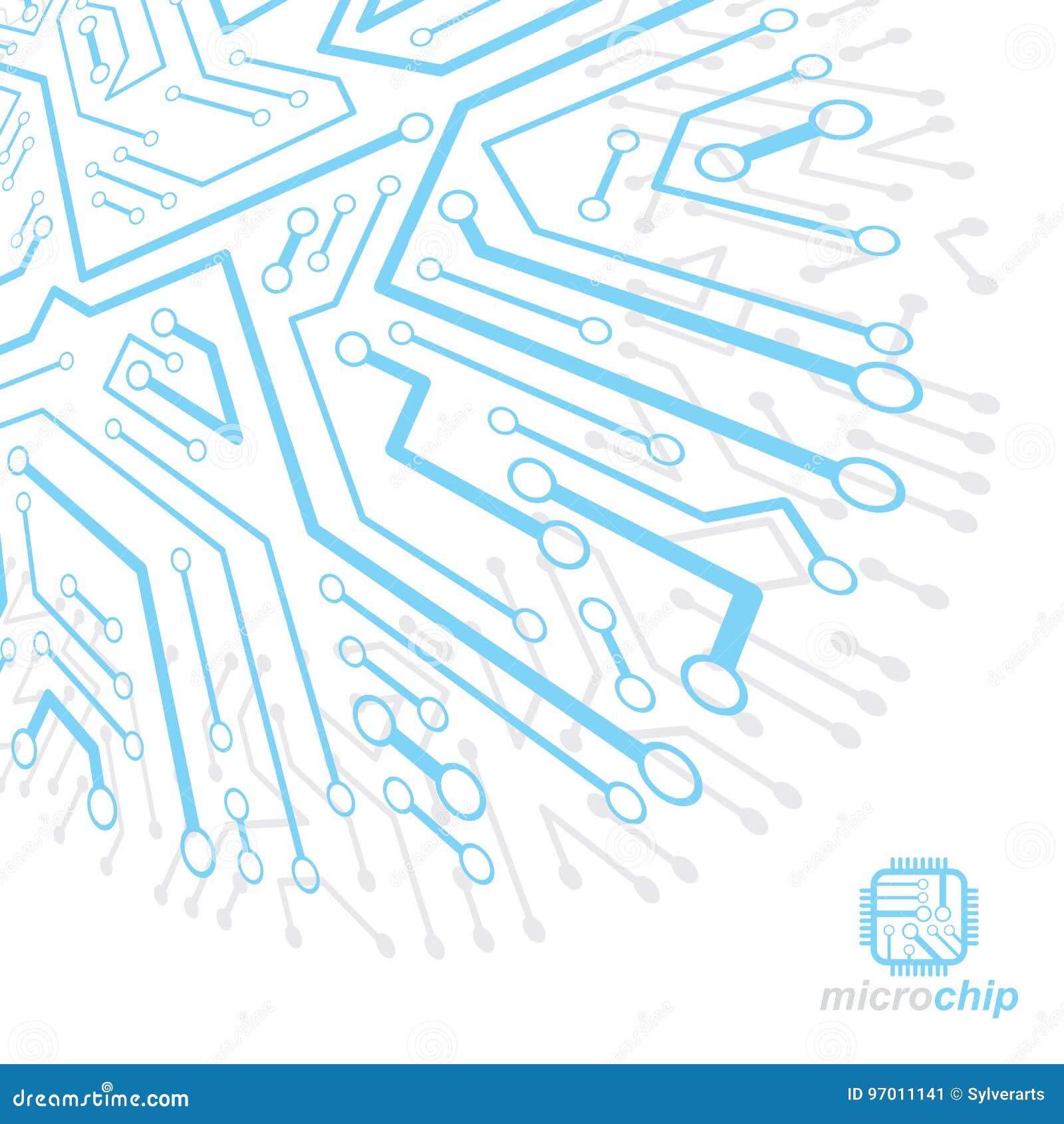 Vector Circuit Board, Digital Technologies Abstraction. Computer Stock ...
