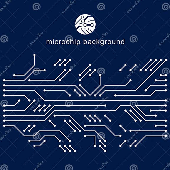 Vector Circuit Board, Digital Technologies Abstraction. Computer Stock ...