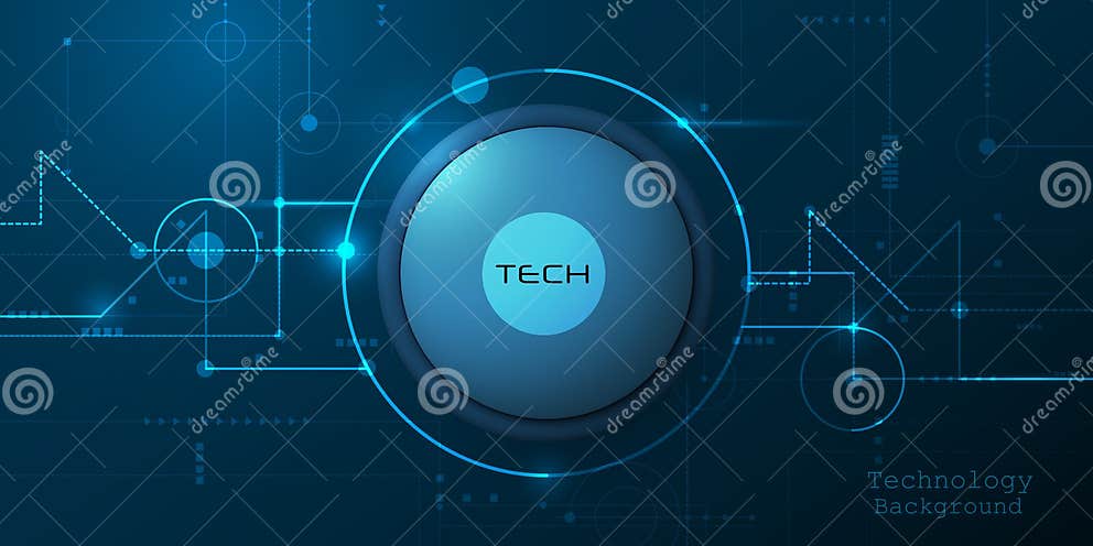 Vector Abstract Circuit Board, Illustration High Tech Computer, Engineering, Science and ...