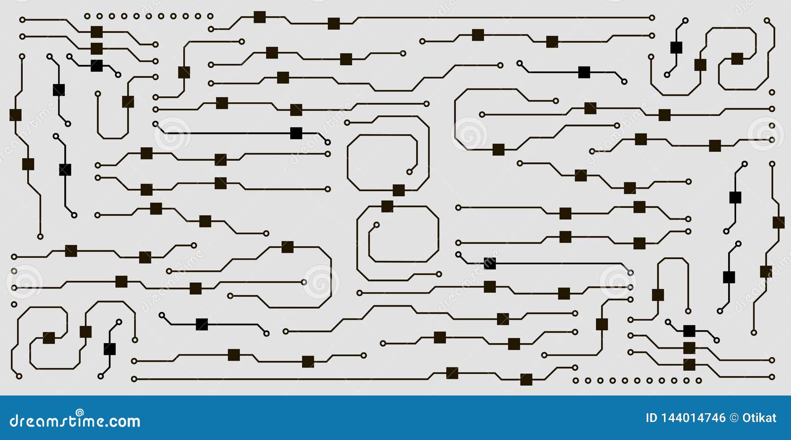 Vector Circuit Board Illustration Stock Vector - Illustration of ...