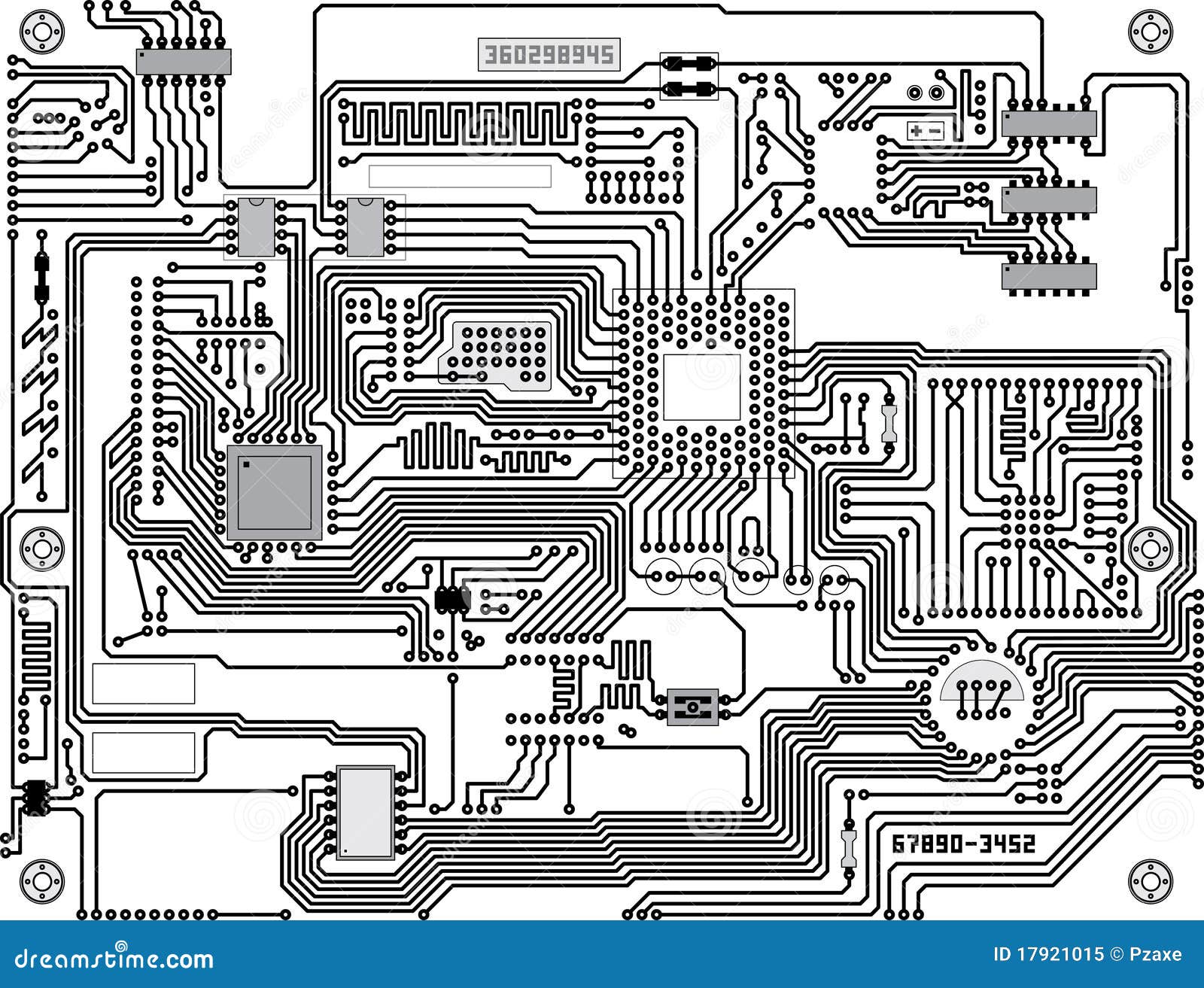 Vector Circuitry - Industrial High-tech Background Royalty Free Stock ...