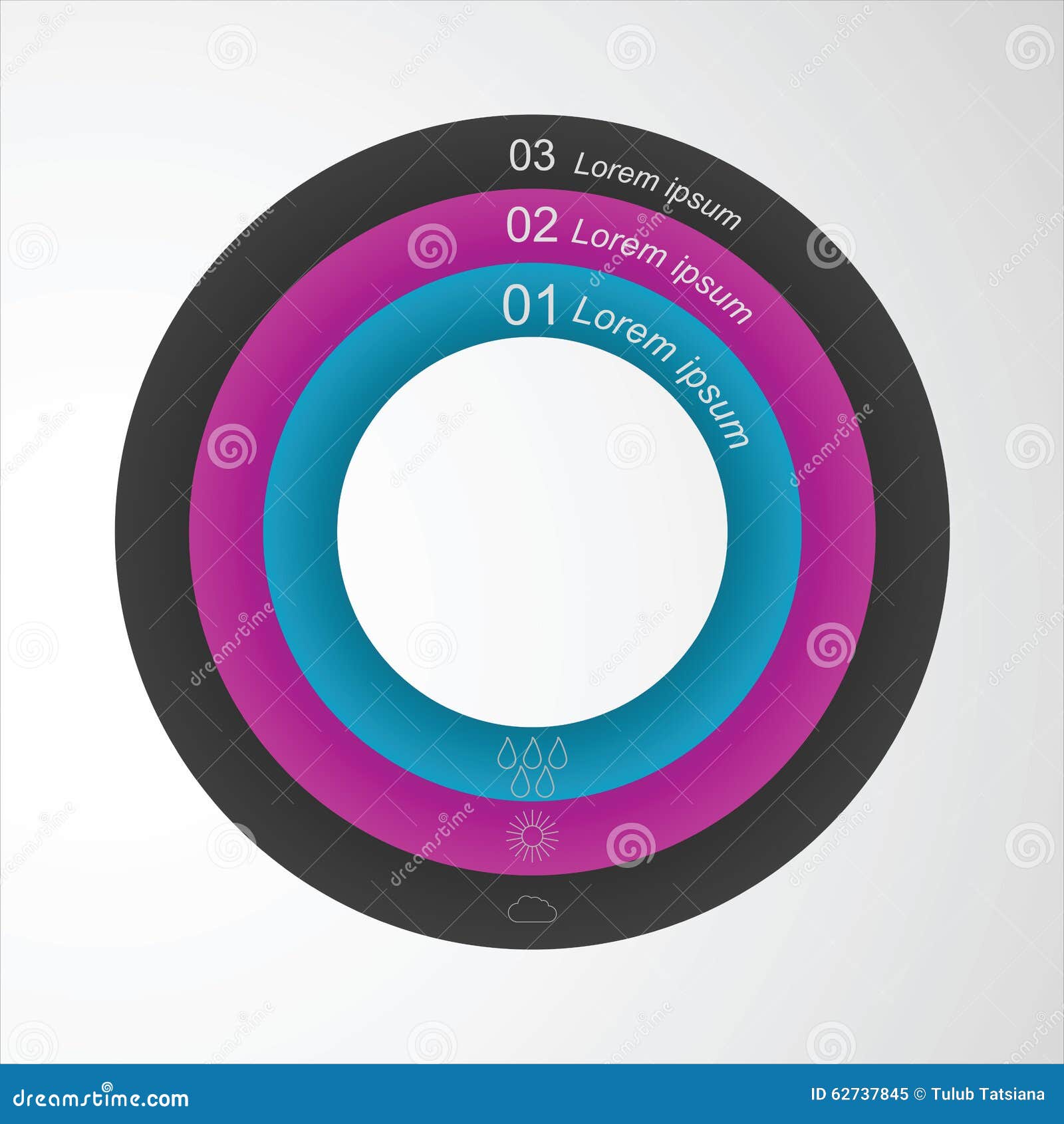 Vector Circular Element Infographic Template To Design a Website Stock ...