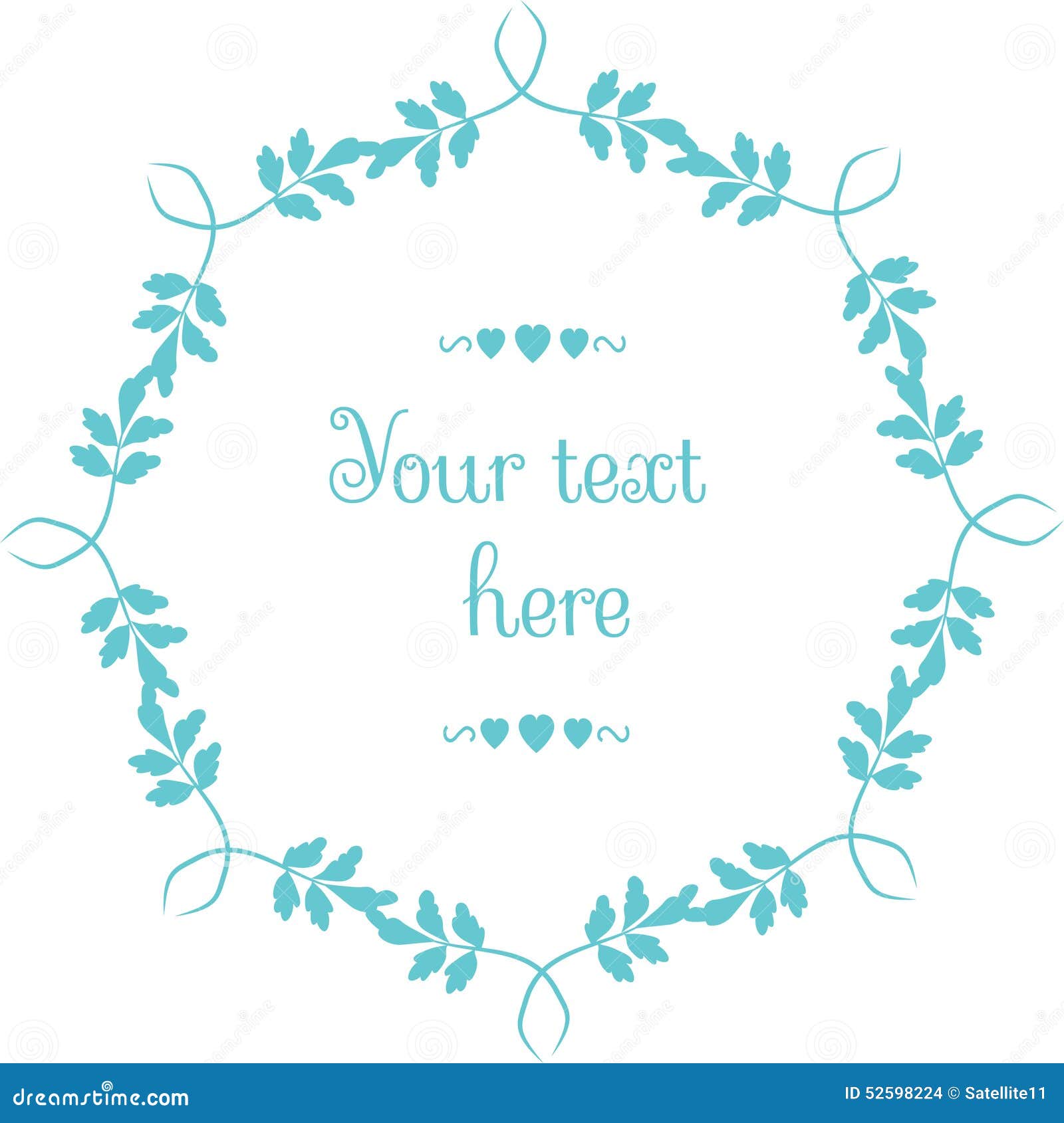 Vector Circular Floral Wreaths Stock Illustration - Illustration of ...