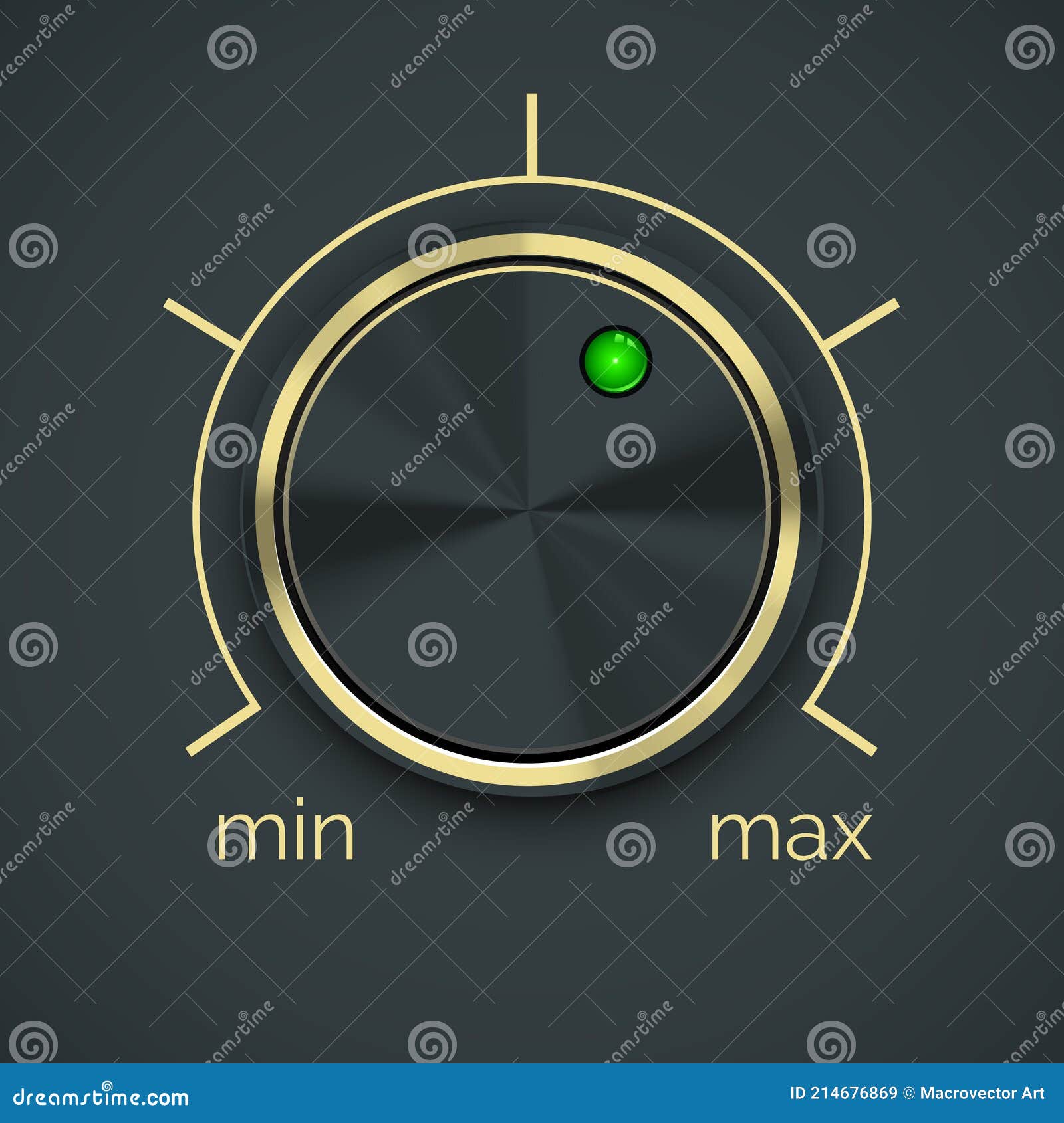 Vector Circular Metal Controller with Button Stock Vector ...