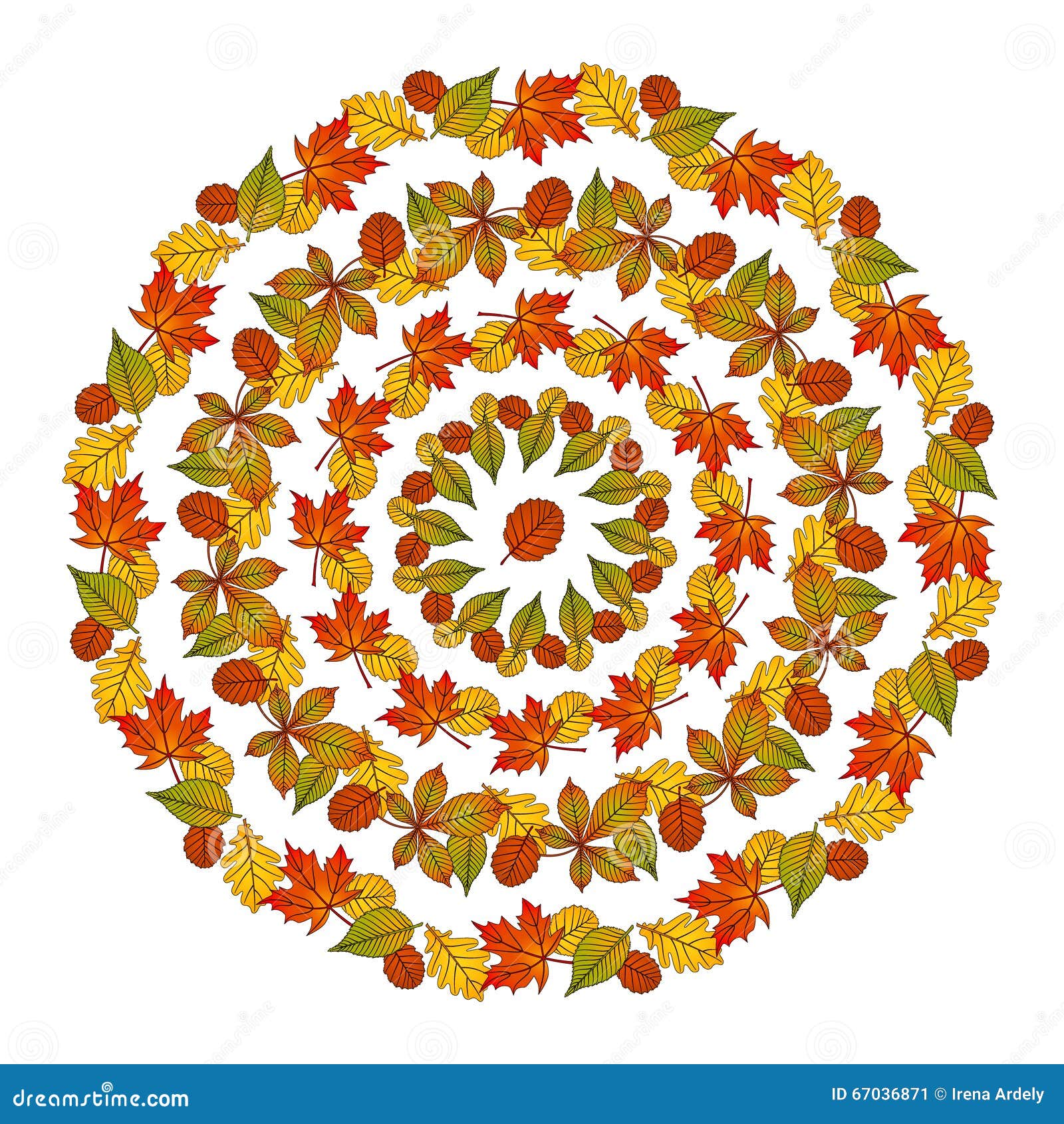 Vector Circular Pattern Mandala Autumn Leaves Colored Stock Vector ... Vector Circular Pattern Mandala Autumn Leaves Colored Stock Vector ...