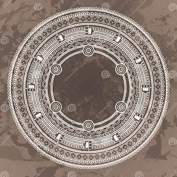 Vector Circular Pattern in the Style of the Aztec Stock Vector ...