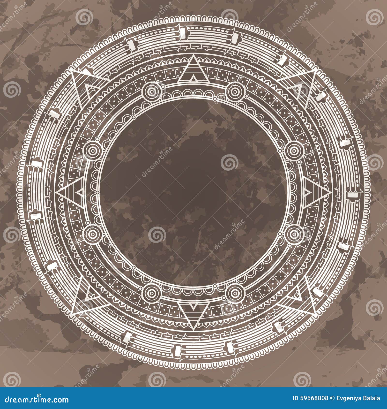 Vector Circular Pattern in the Style of the Aztec Stock Vector ...