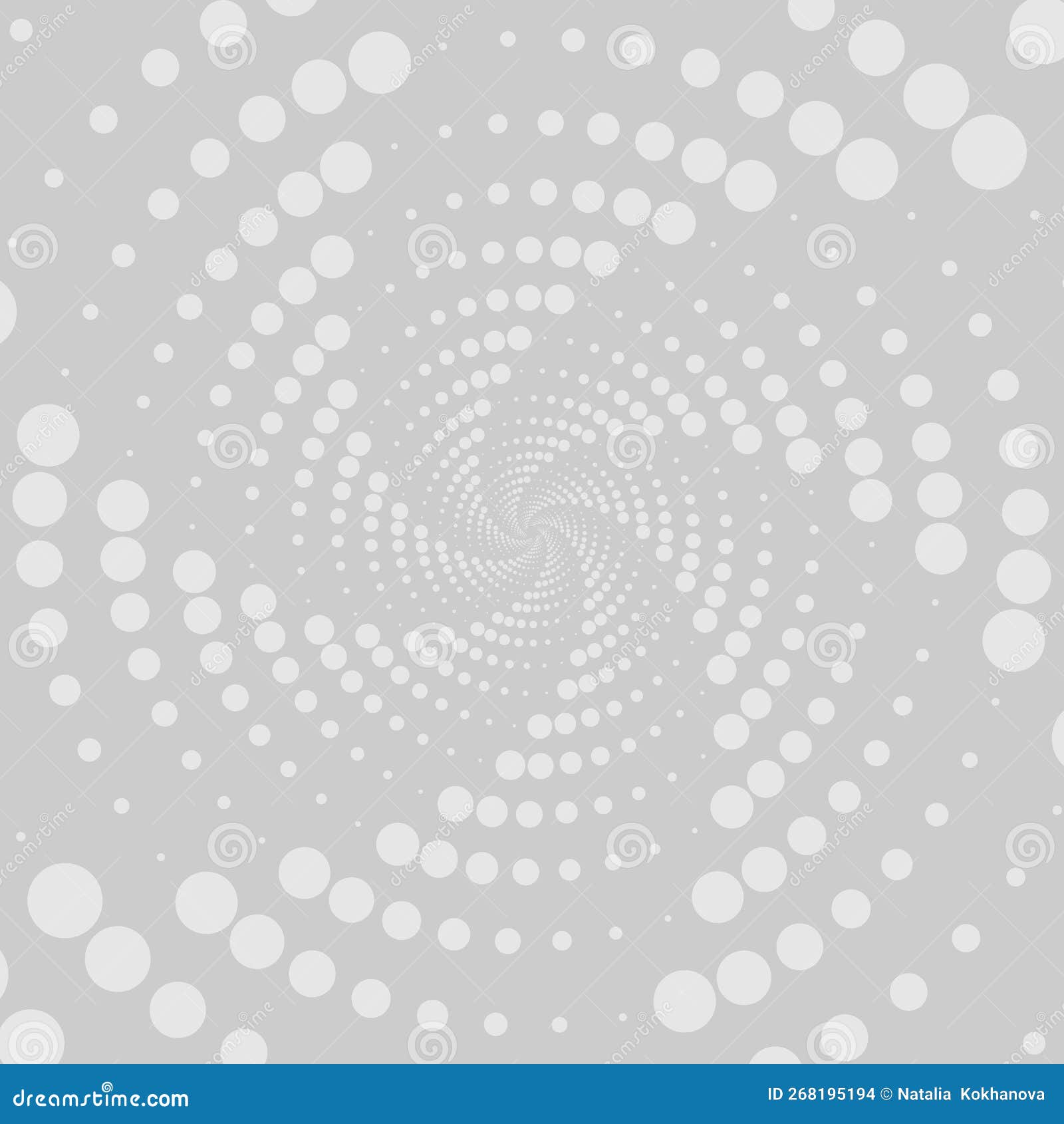 Vector Circular Swirl Pattern of Circles on a Gray Background. Texture ...