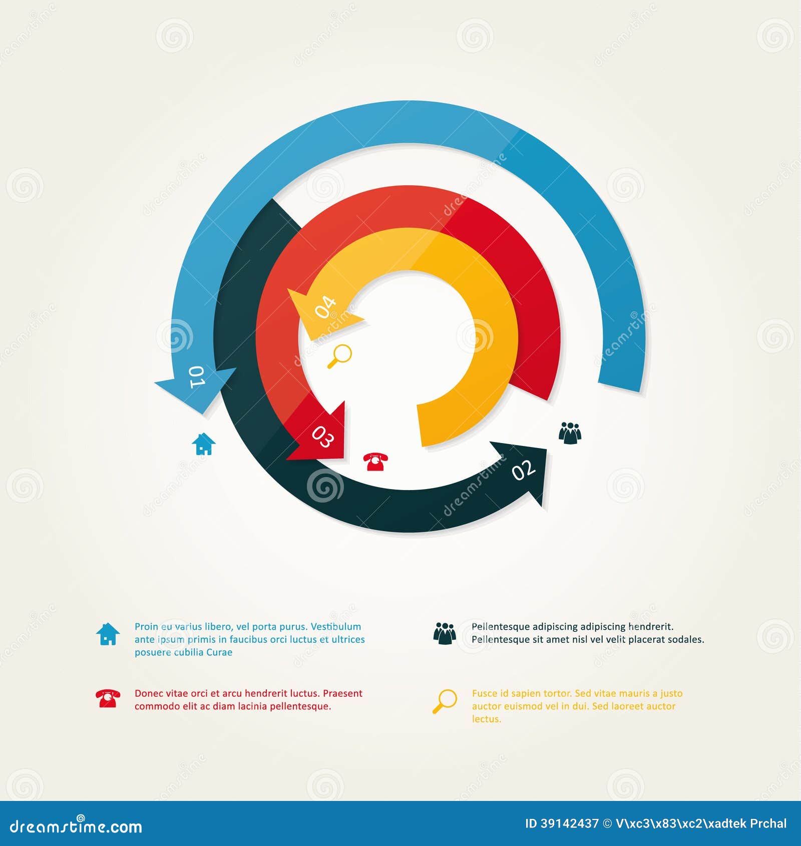 Vector circular template. stock vector. Illustration of choice - 39142437