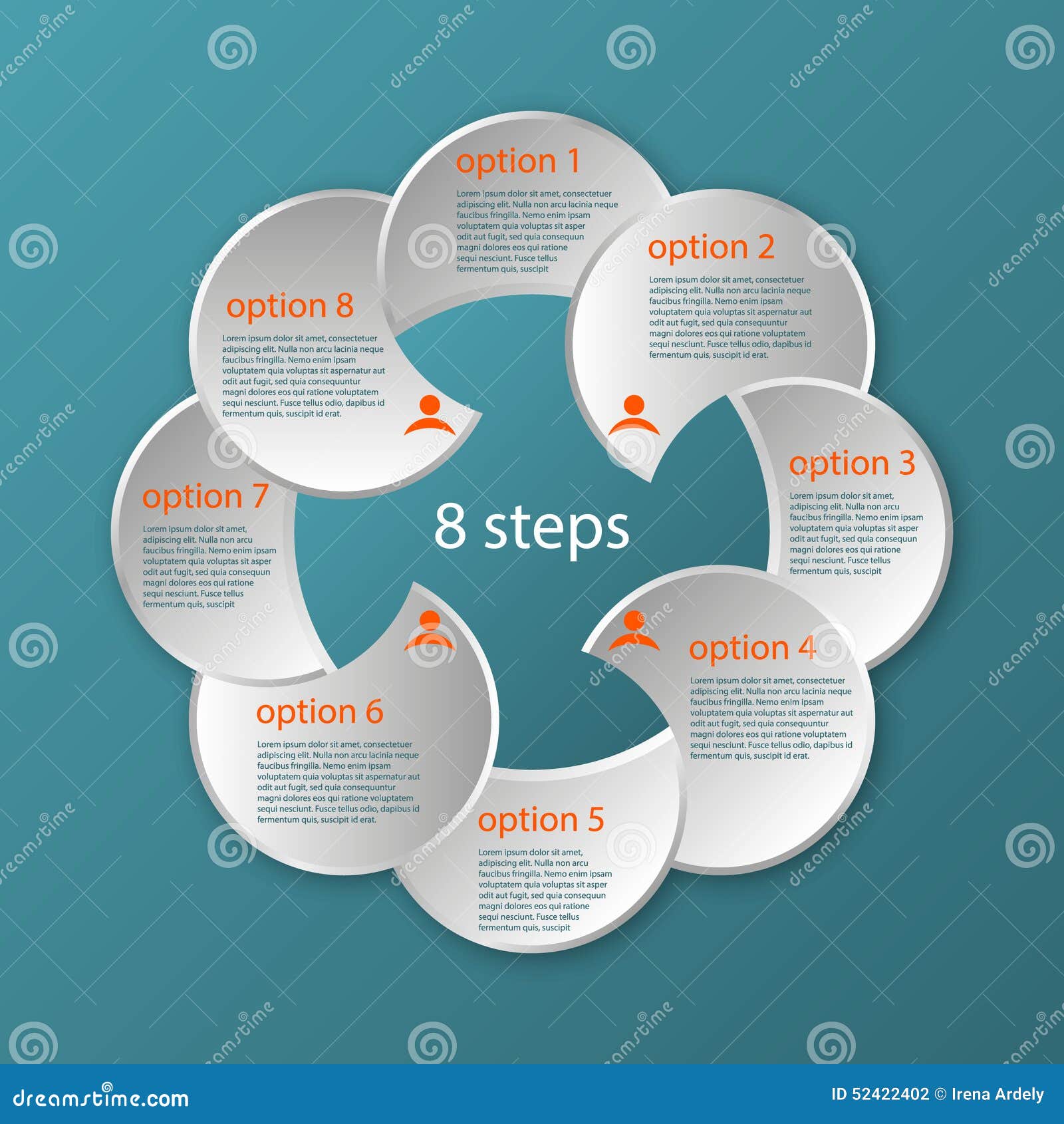 Vector Circular Timeline Infographic Template 8 Steps Stock Vector ...