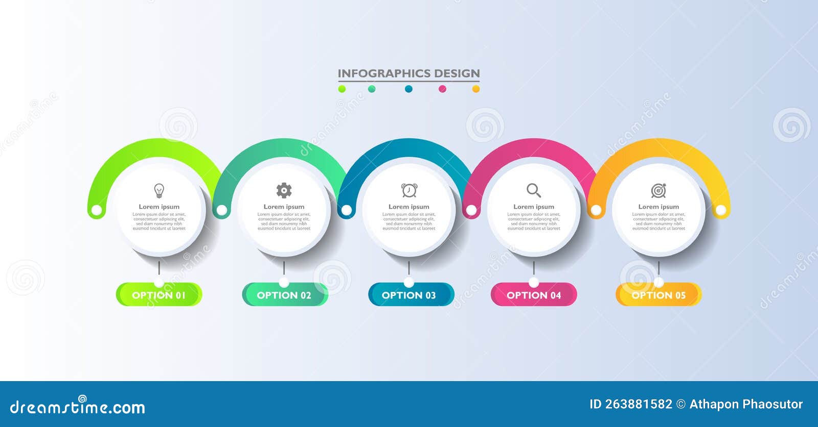 Vector Circular Timeline Infographics Template Icons Design Stock ...