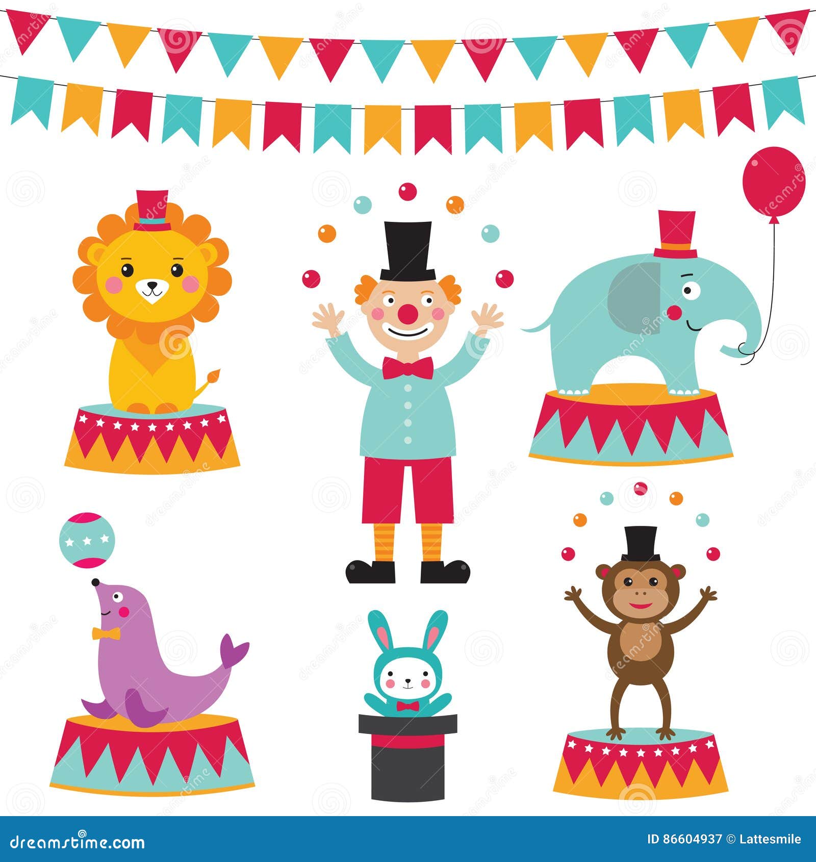 Vector circus set stock illustration. Illustration of scrapbooking ...