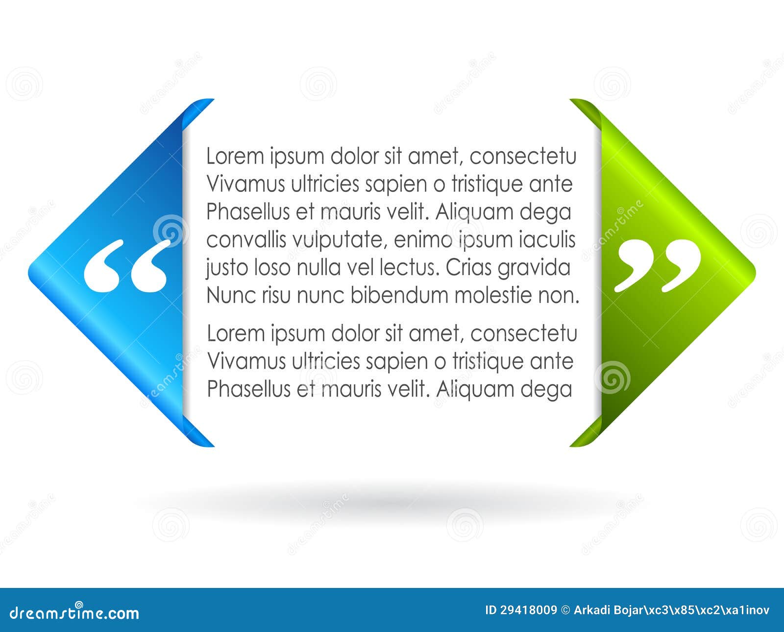 Text citation stock vector. Illustration of excerpt, commas - 29418009