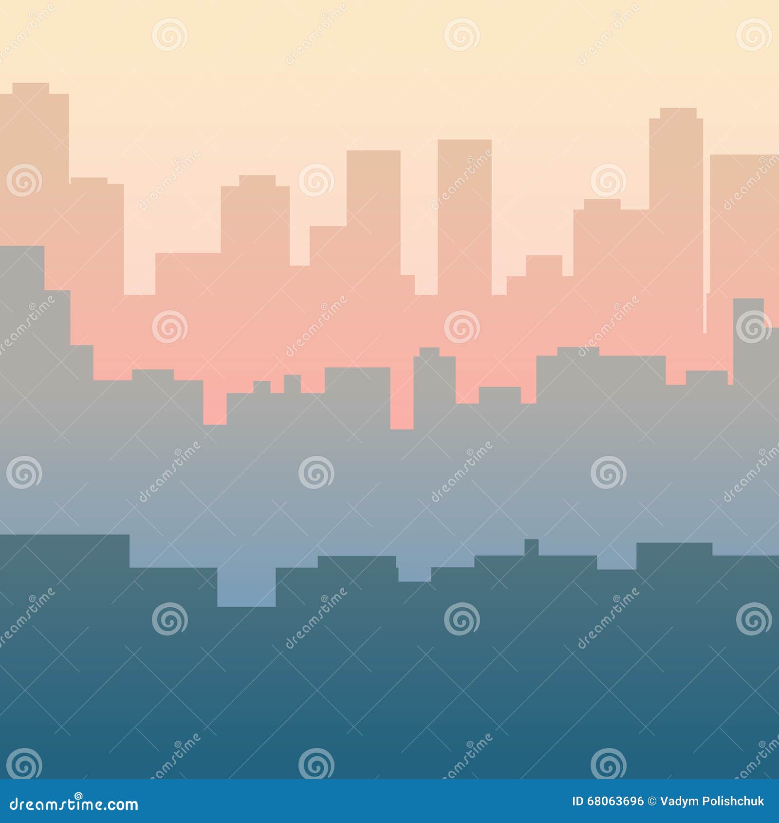Vector City Contours of Buildings. Stock Vector - Illustration of flat ...