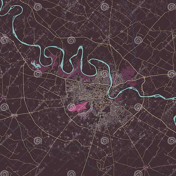 Map of Agra, India stock vector. Illustration of circle - 284553892